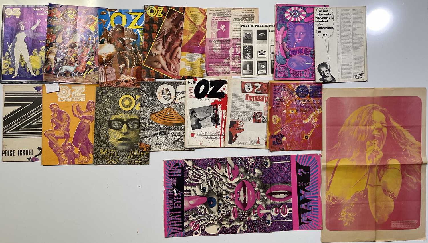 Lot 110 - OZ MAGAZINE - A NEARLY COMPLETE RUN INC