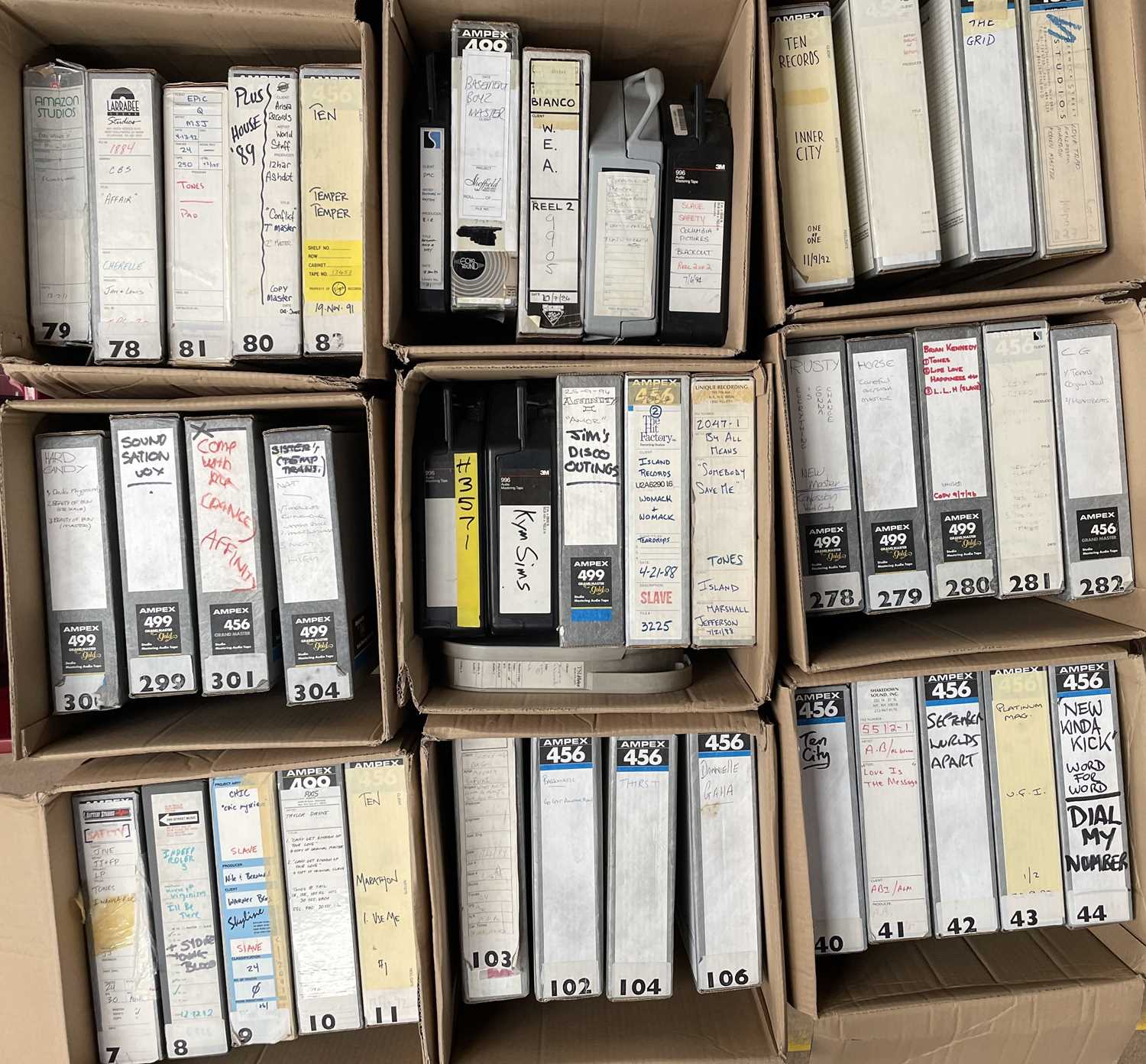 Lot 528 - MASTER/.AUDIO TAPE COLLECTION - 1980S/1990S