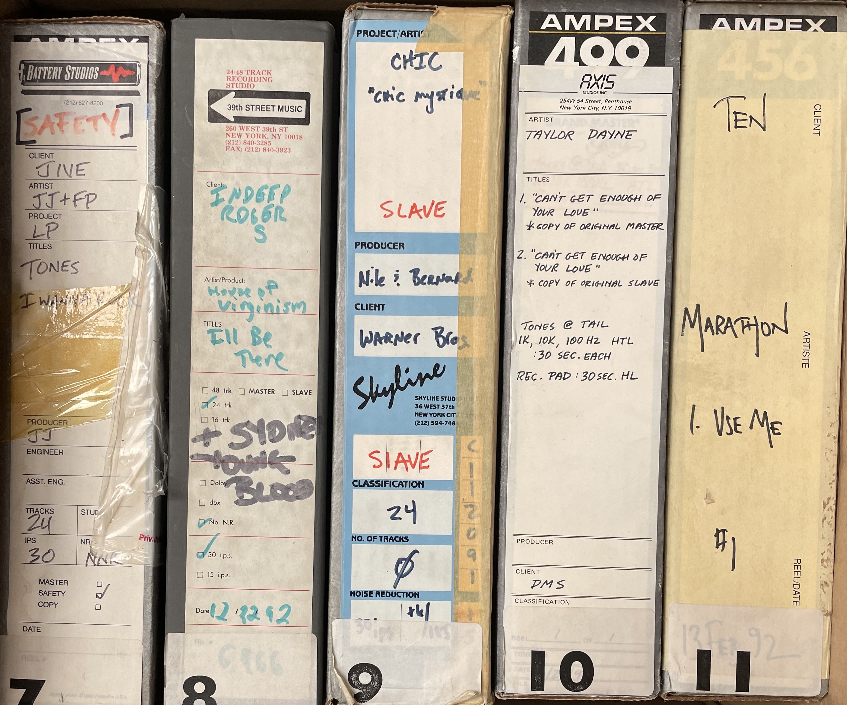 Lot 528 - MASTER/.AUDIO TAPE COLLECTION - 1980S/1990S