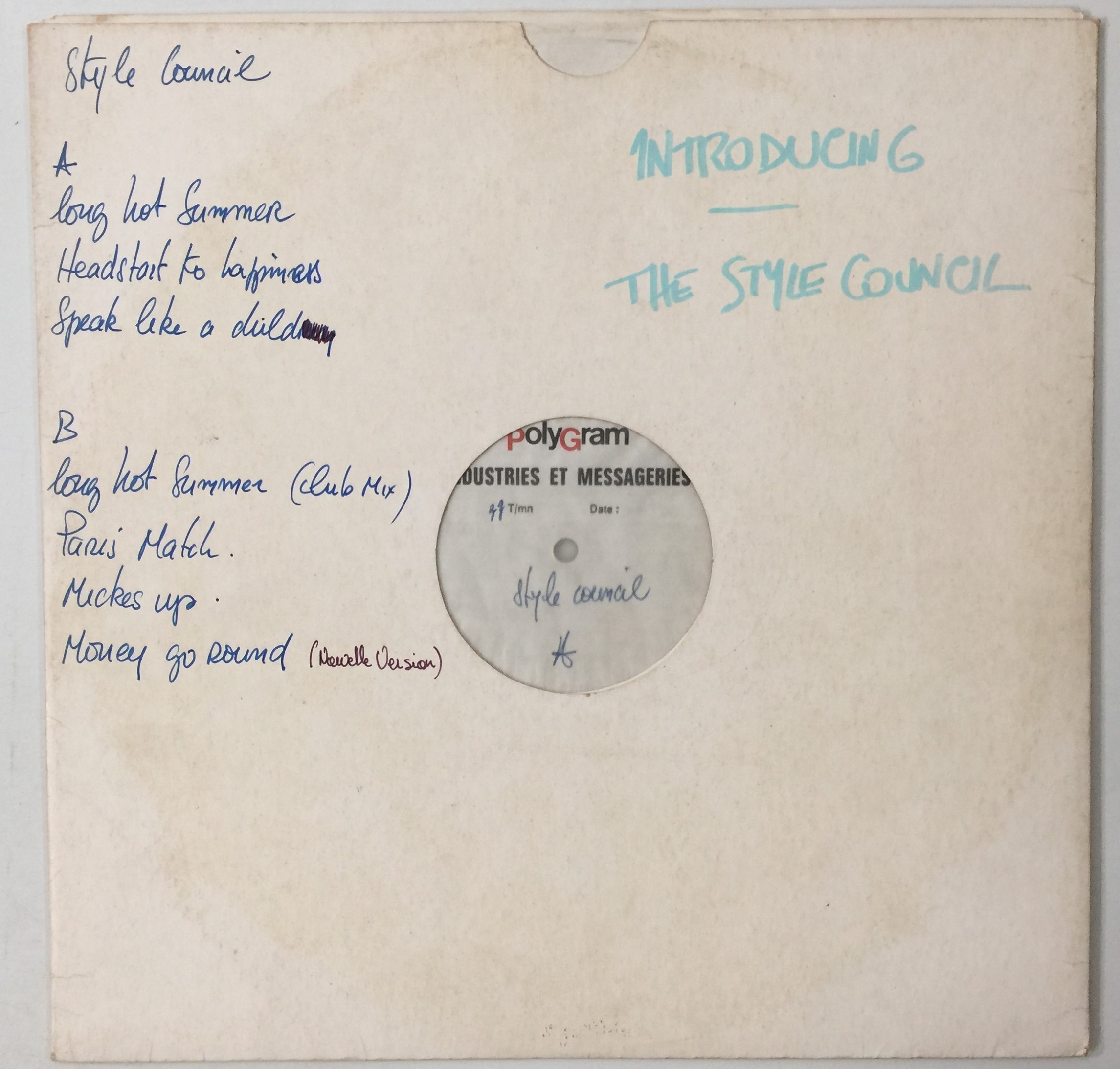 Lot 994 - THE STYLE COUNCIL - INTRODUCING THE STYLE