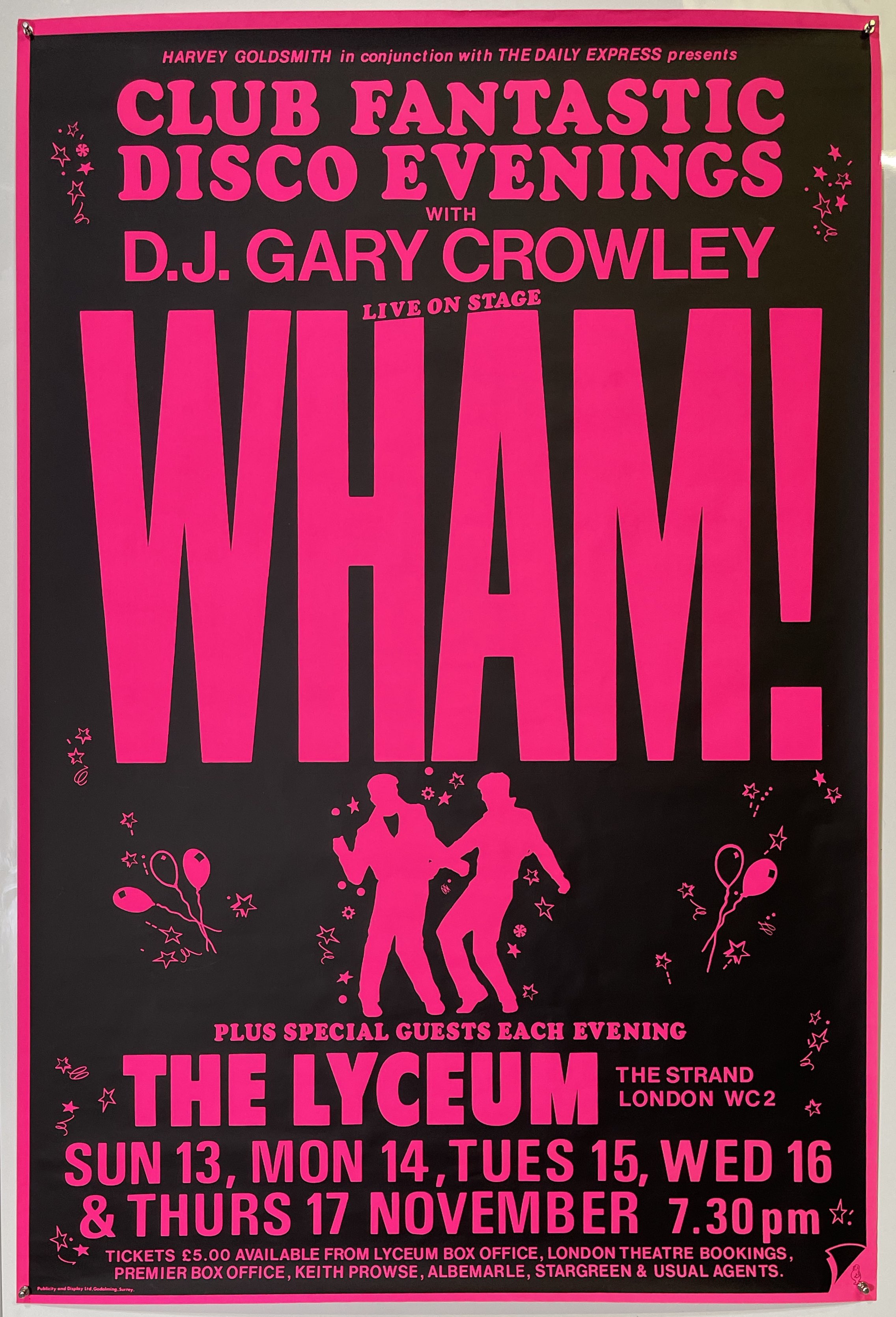 Lot 269 - WHAM! - ORIGINAL 1983 CLUB FANTASTIC CONCERT