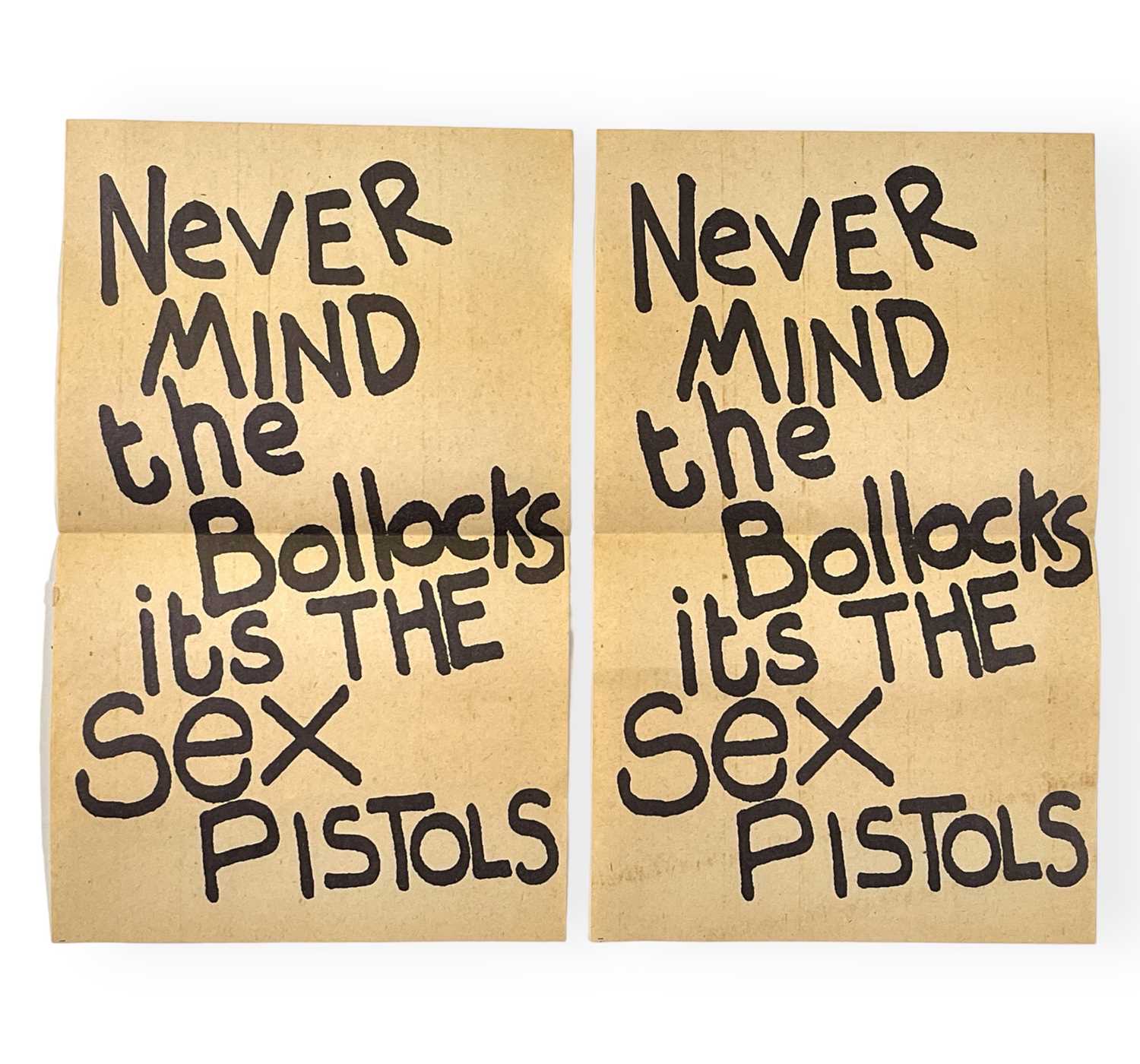 Lot 80 The Sex Pistols Two Sheets Of Original