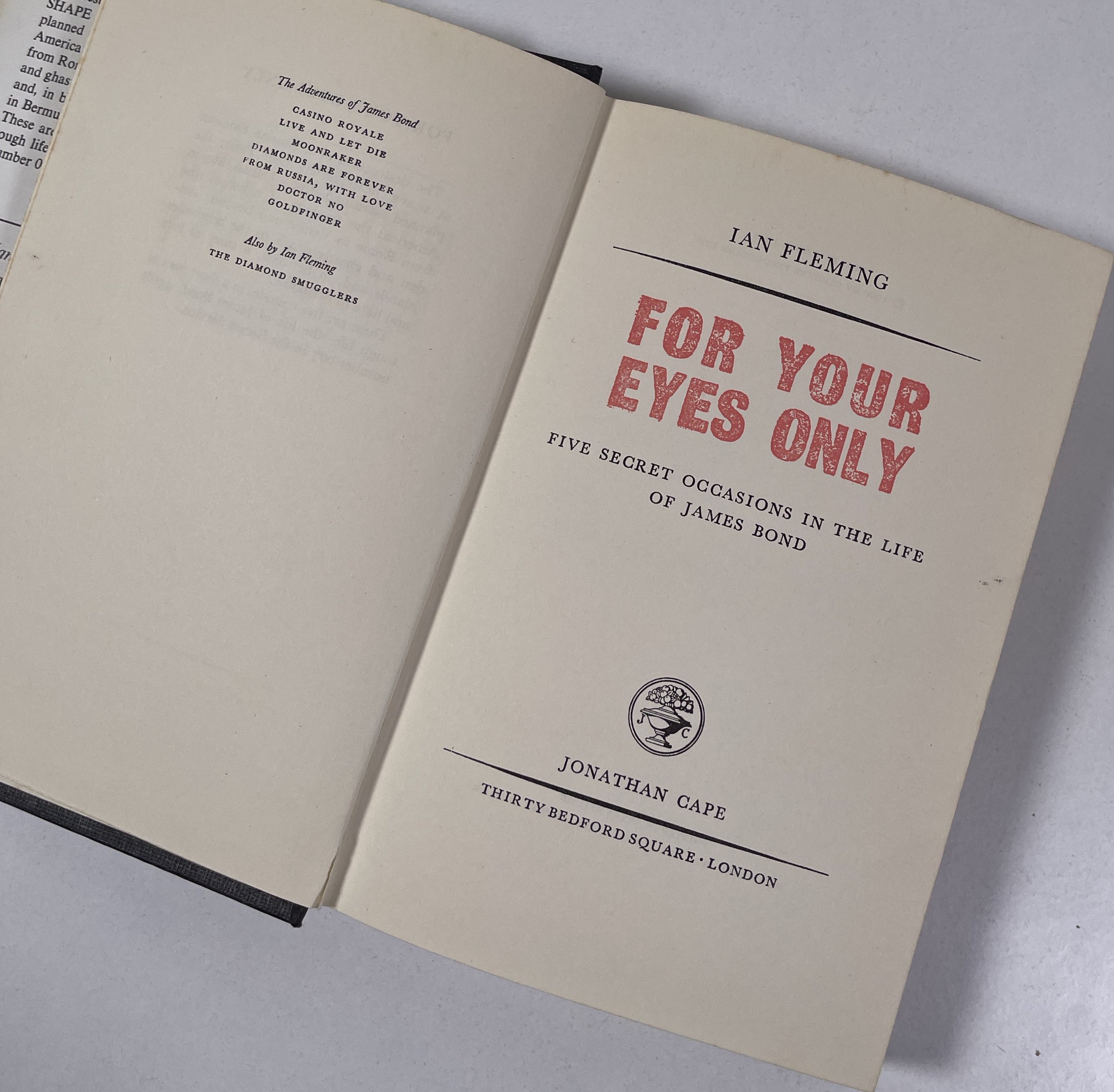 Lot 259 - IAN FLEMING - JAMES BOND - FOR YOUR EYES