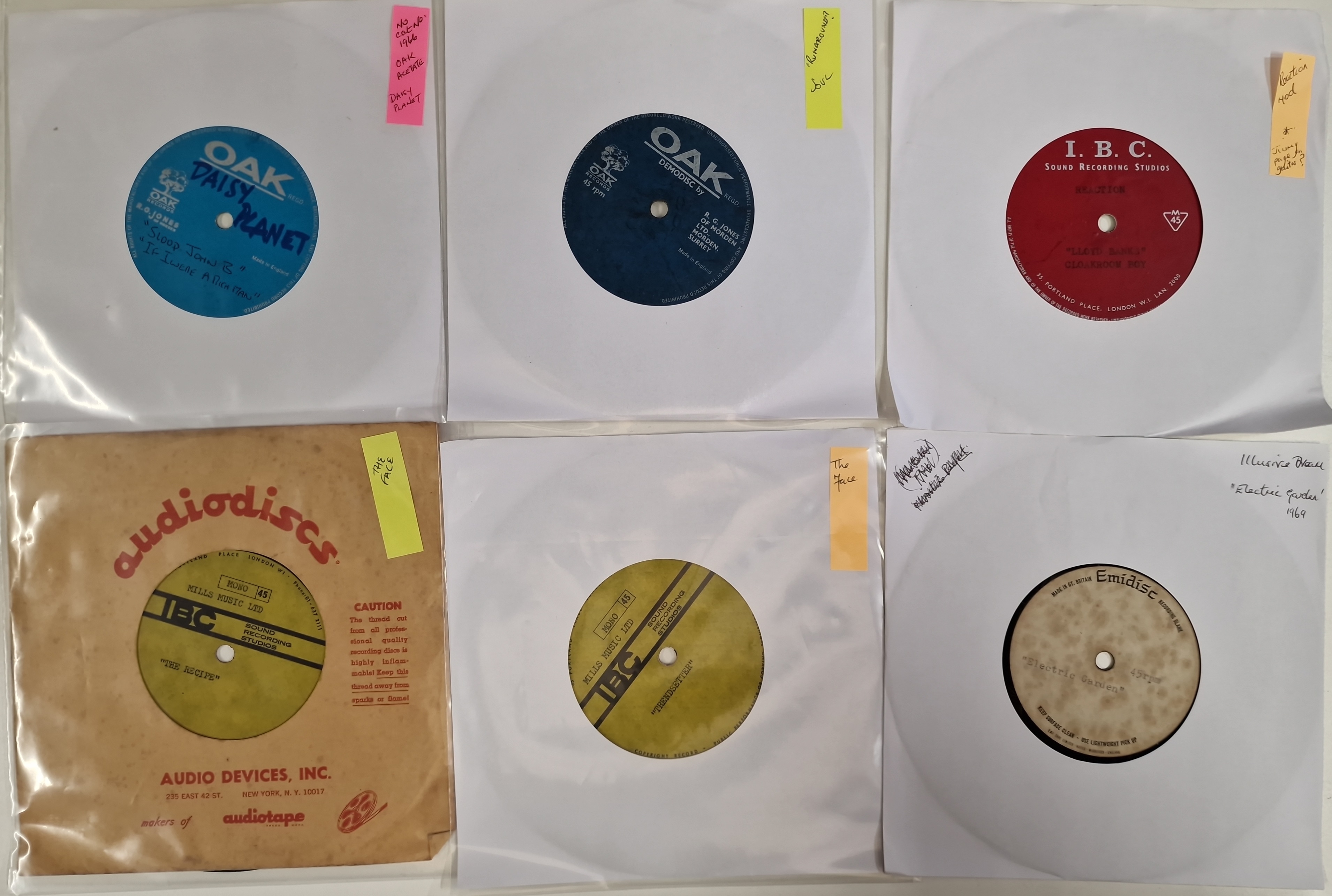 Lot 1091 - 7" ACETATE ARCHIVE - LARGELY 60s RECORDING