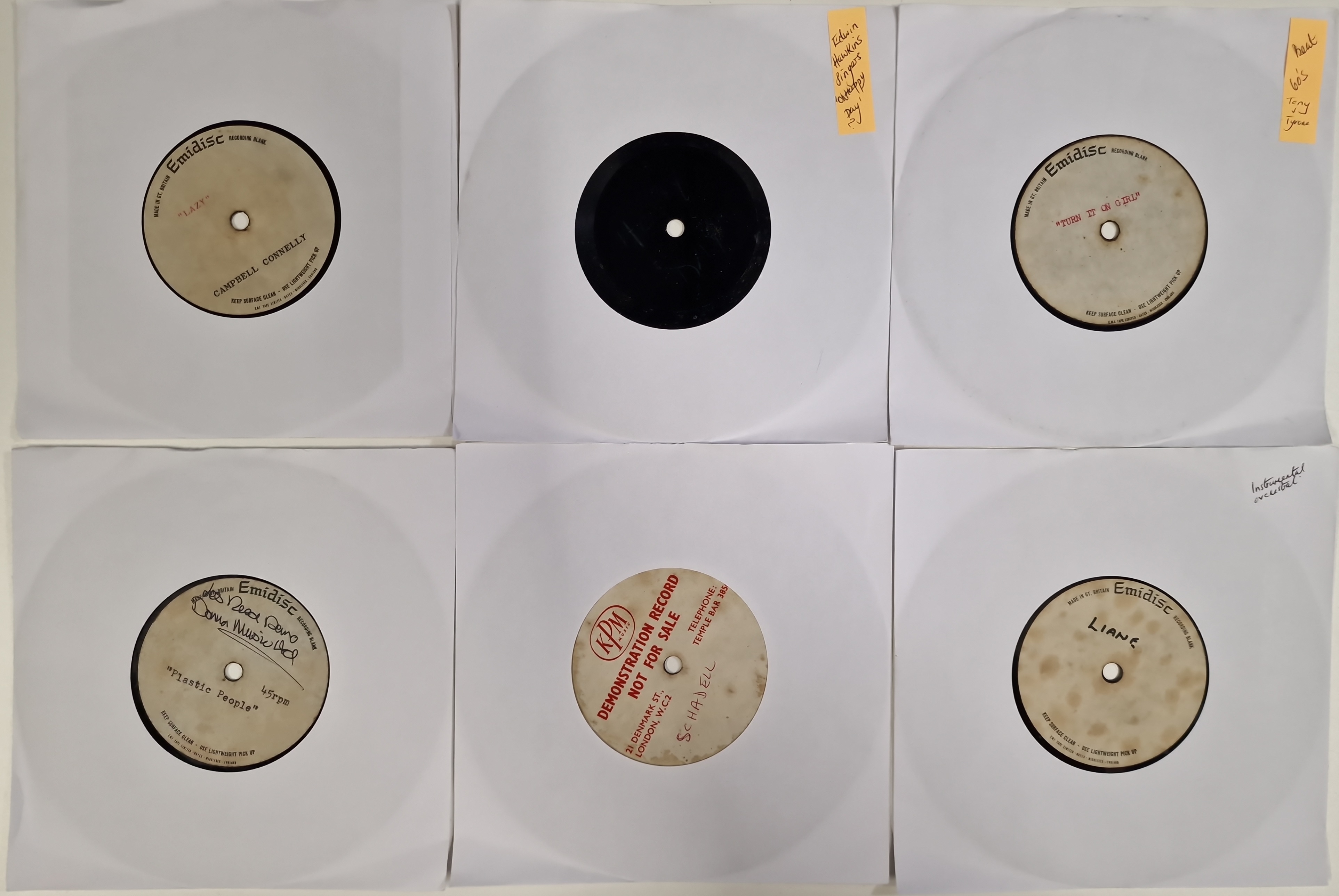 Lot 1091 - 7" ACETATE ARCHIVE - LARGELY 60s RECORDING