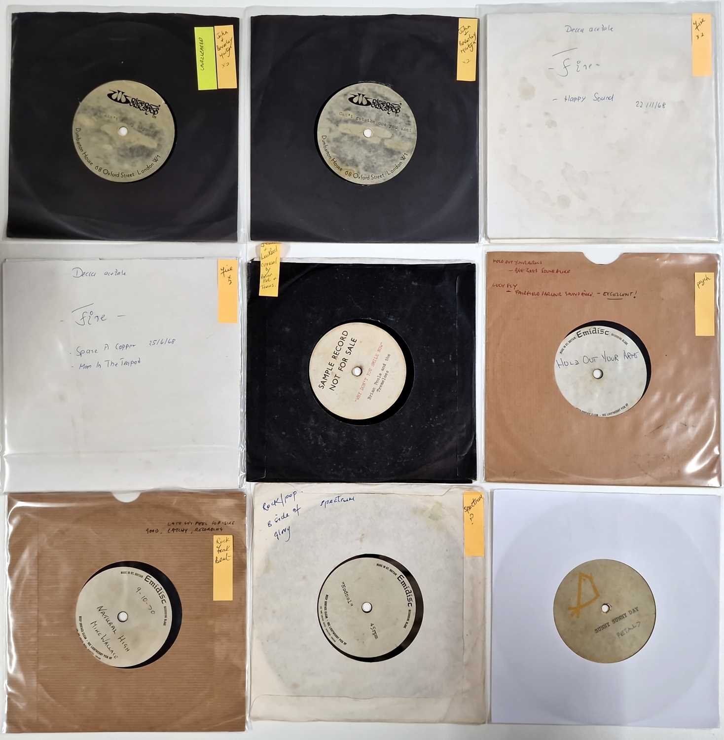 Lot 1092 - 7" ACETATE ARCHIVE - LARGELY 60s RECORDING