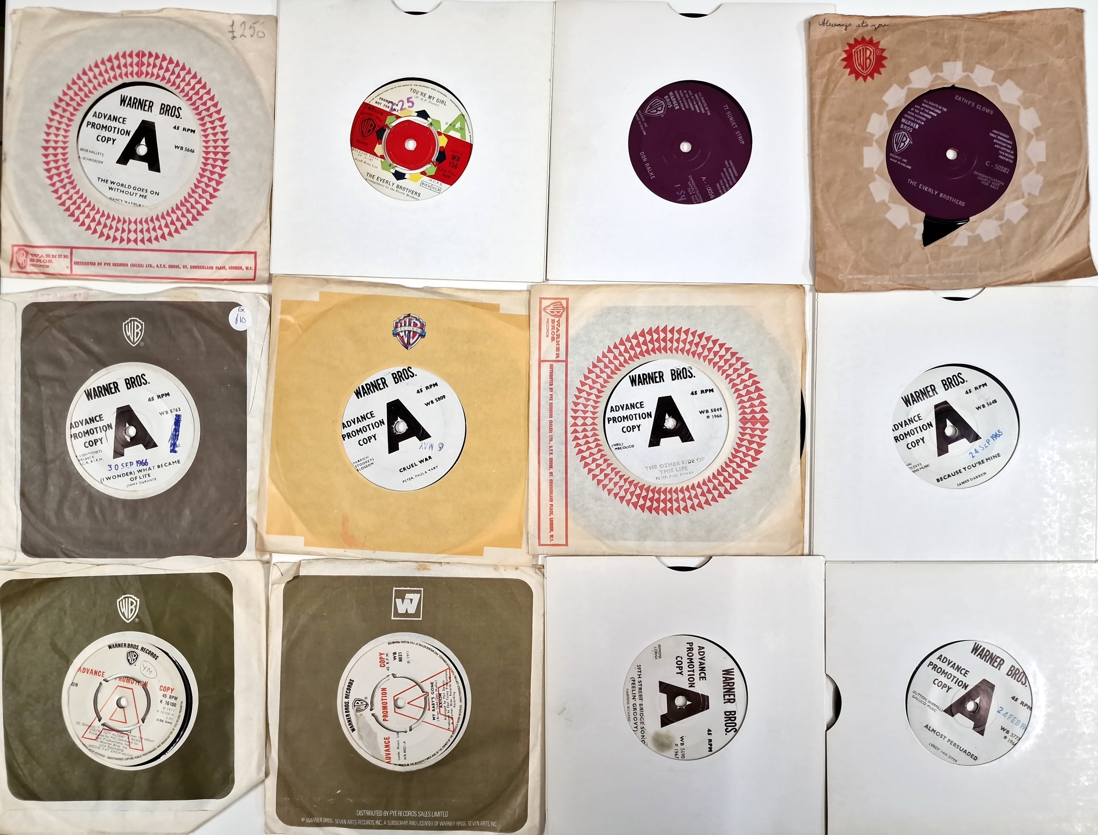 Lot 1124 - WARNER BROS - 7" PROMO COLLECTION