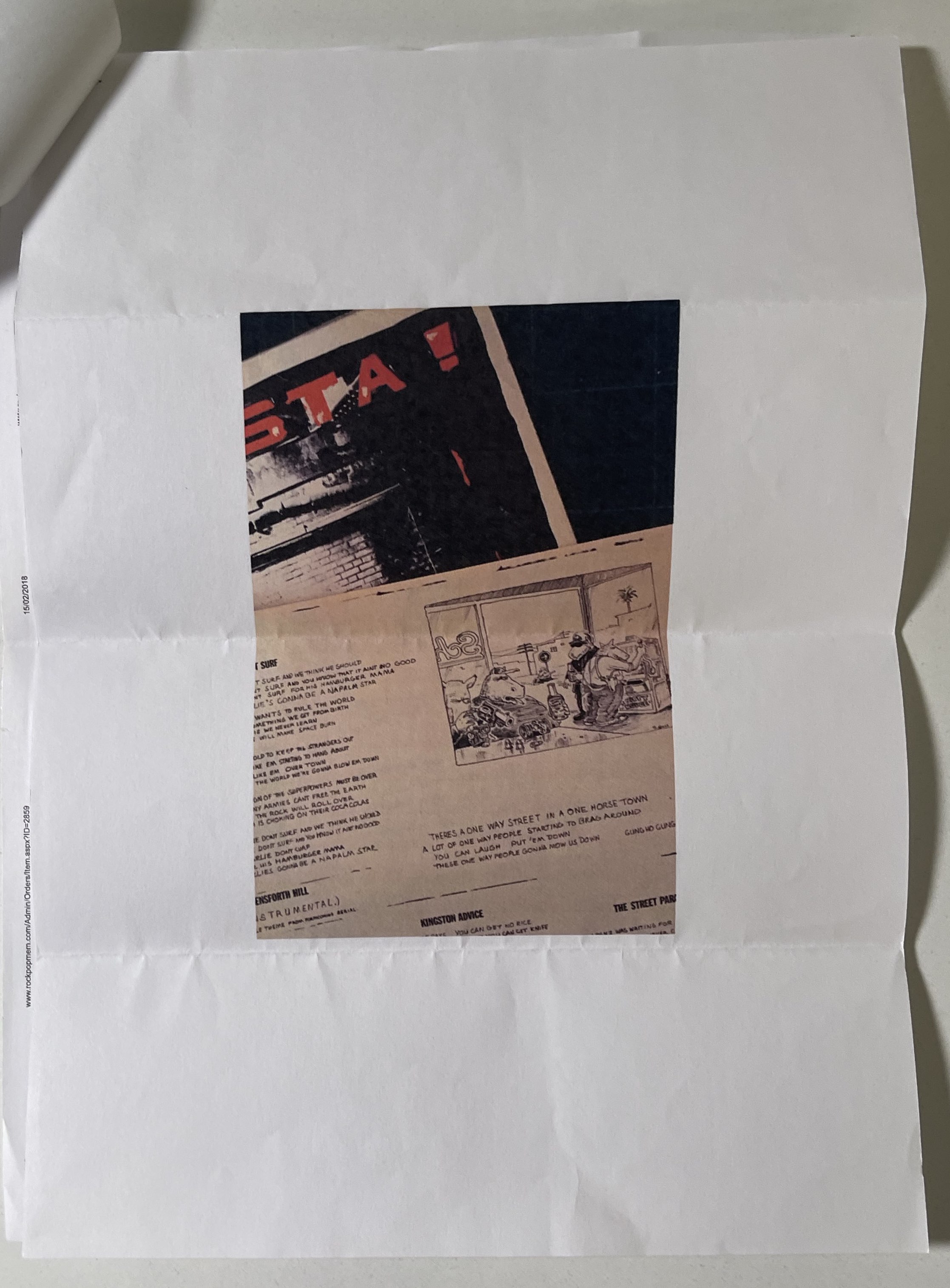 Lot 39 - THE CLASH - ORIGINAL STEVE BELL ARTWORK FROM