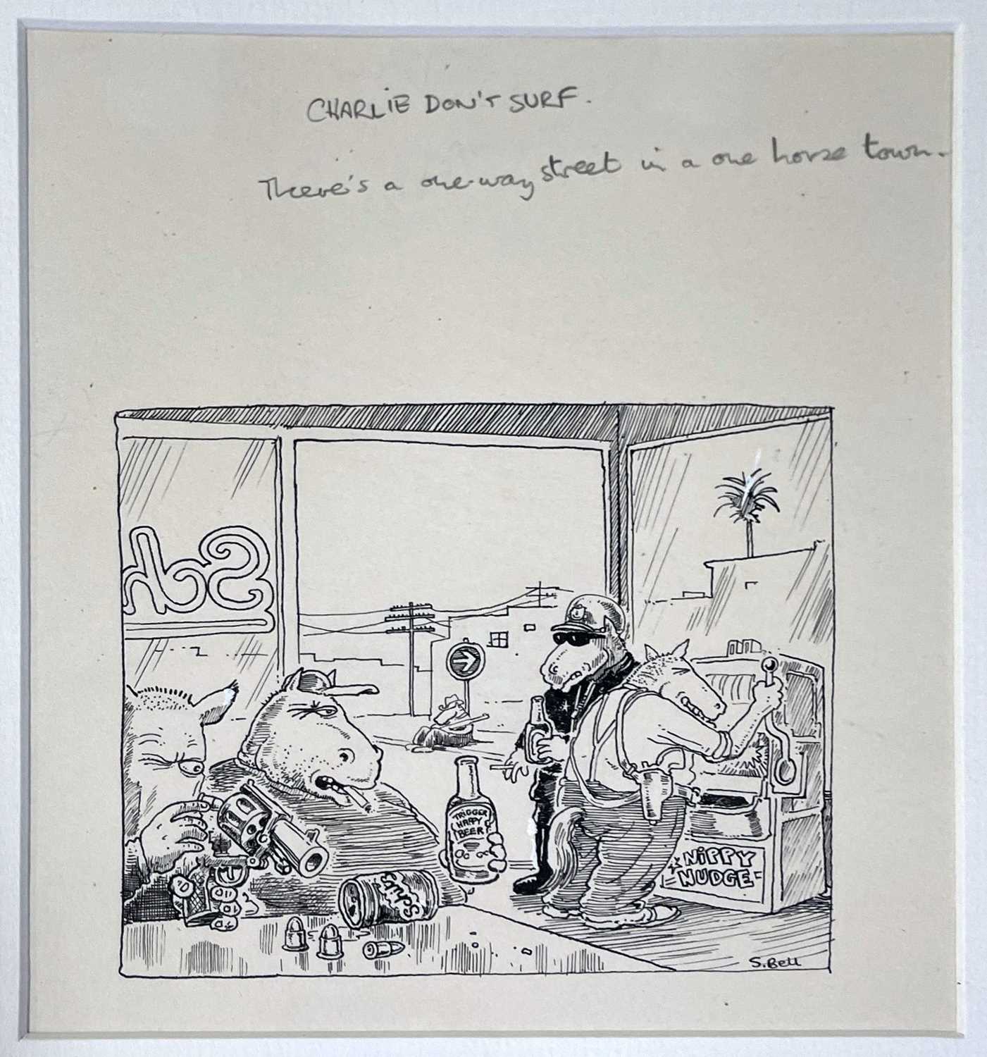 Lot 39 - THE CLASH - ORIGINAL STEVE BELL ARTWORK FROM