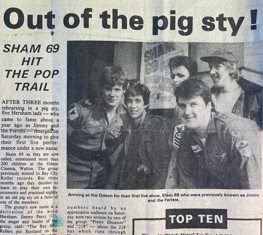 Lot 372 - SHAM 69'S FIRST EVER CONCERT POSTER