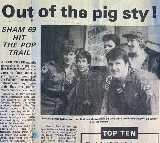 Lot 372 - SHAM 69'S FIRST EVER CONCERT POSTER