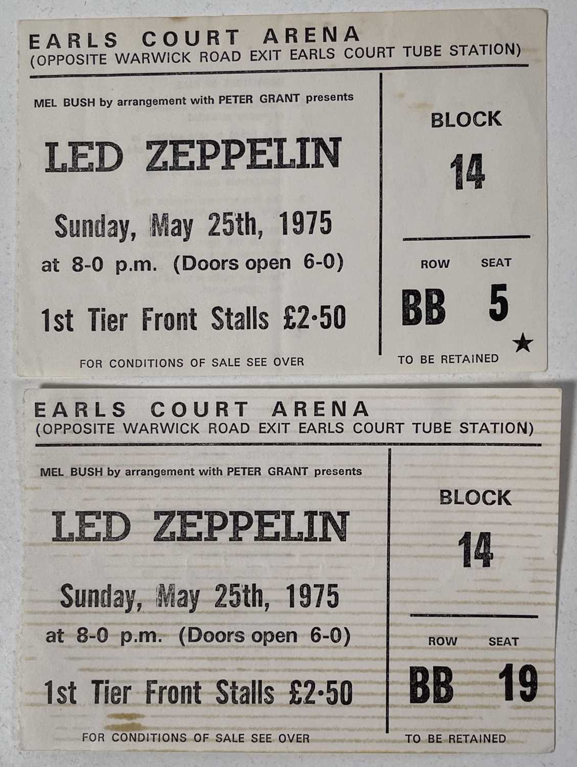 Lot 343 - LED ZEPPELIN - ORIGINAL EARL'S COURT