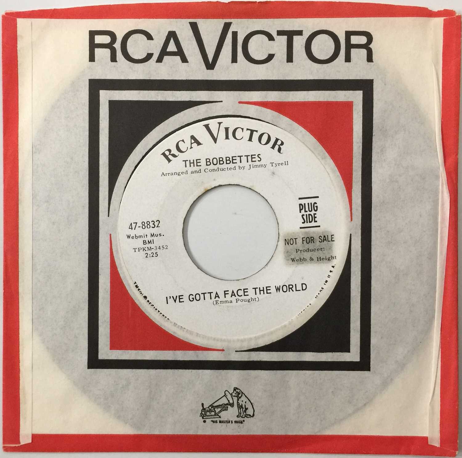 Lot 5 - THE BOBBETTES - I'VE GOTTA FACE THE WORLD 7"
