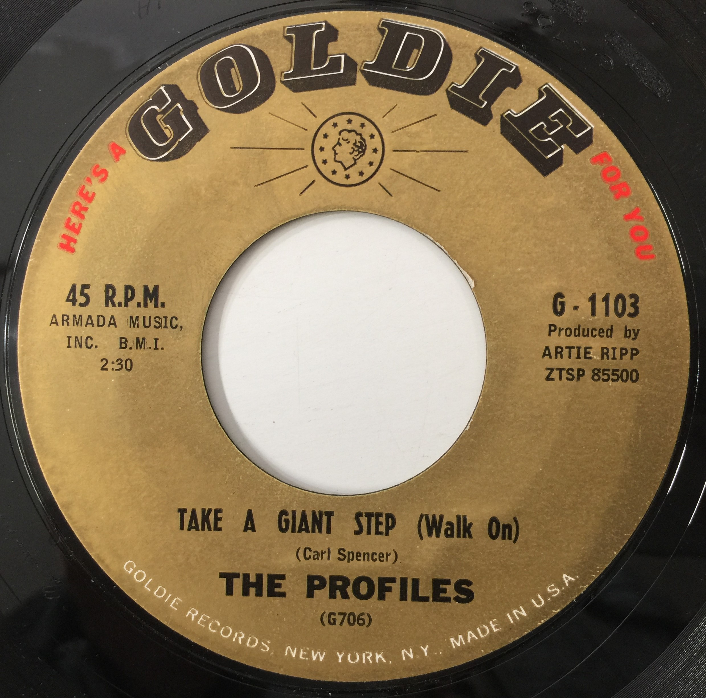 Lot 214 - THE PROFILES - TAKE A GIANT STEP (WALK ON) 7"