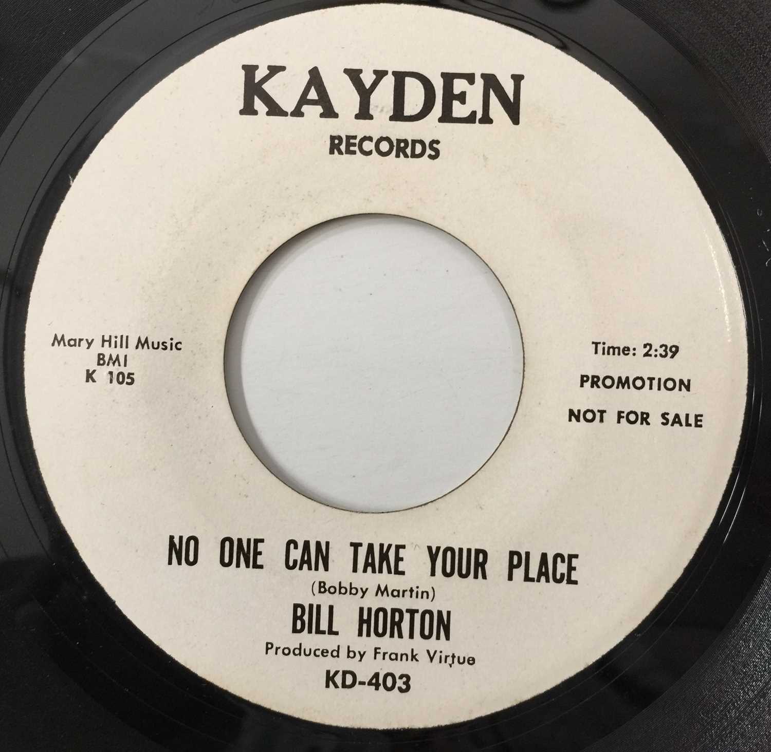 Lot 218 - BILL HORTON - I WANNA KNOW 7" (PROMO