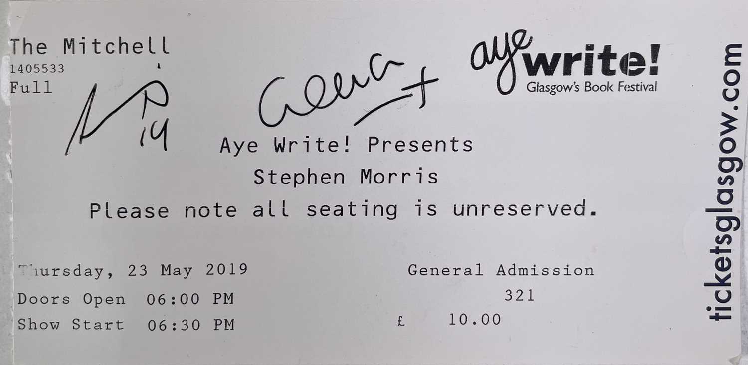 Lot 402 - NEW ORDER - SIGNED BOOKS AND A TICKET.