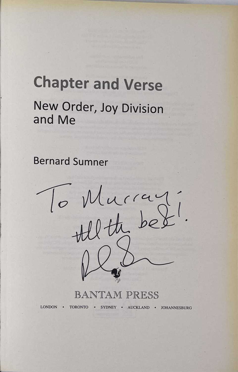 Lot 402 - NEW ORDER - SIGNED BOOKS AND A TICKET.