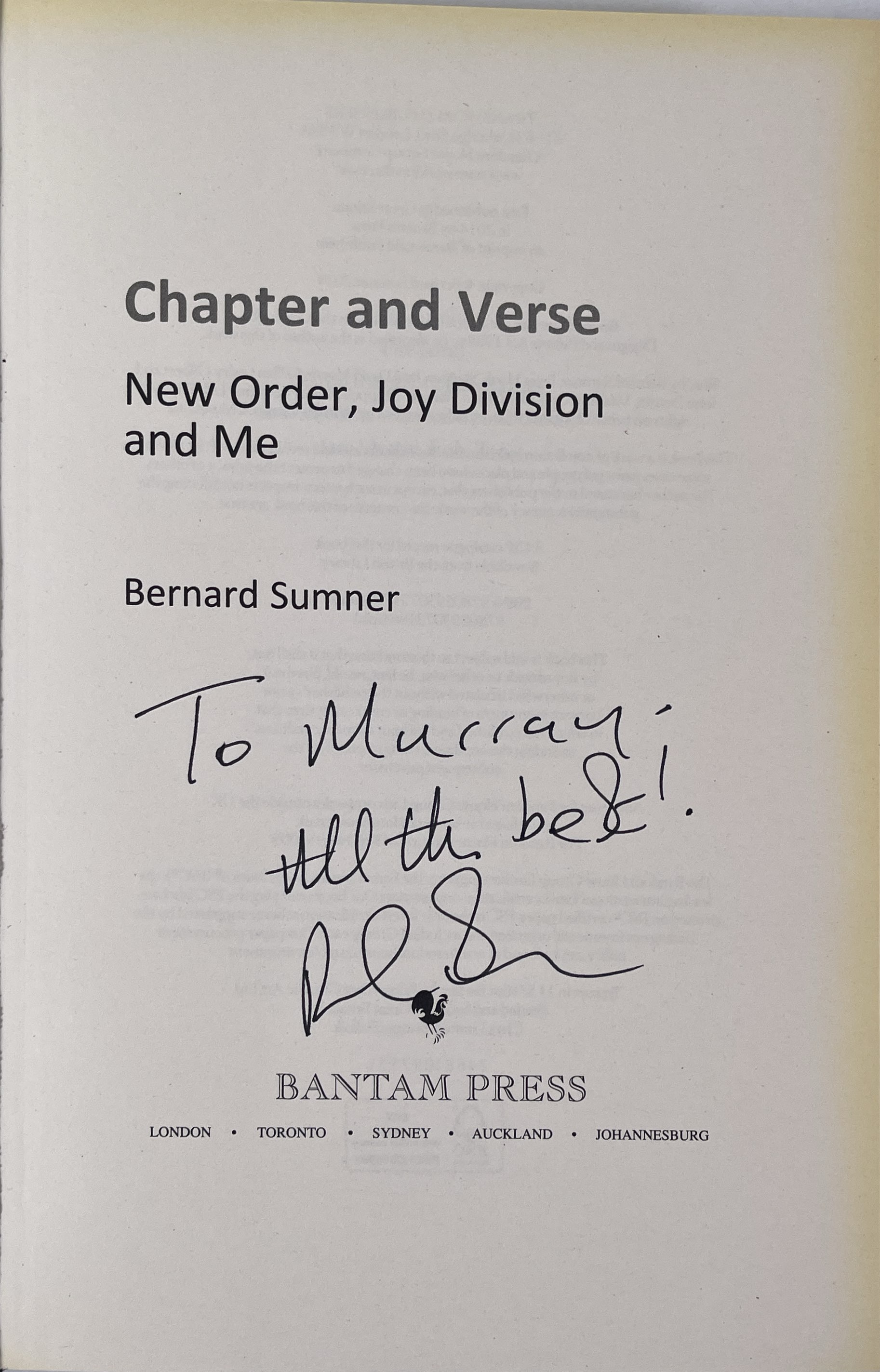 Lot 402 - NEW ORDER - SIGNED BOOKS AND A TICKET.