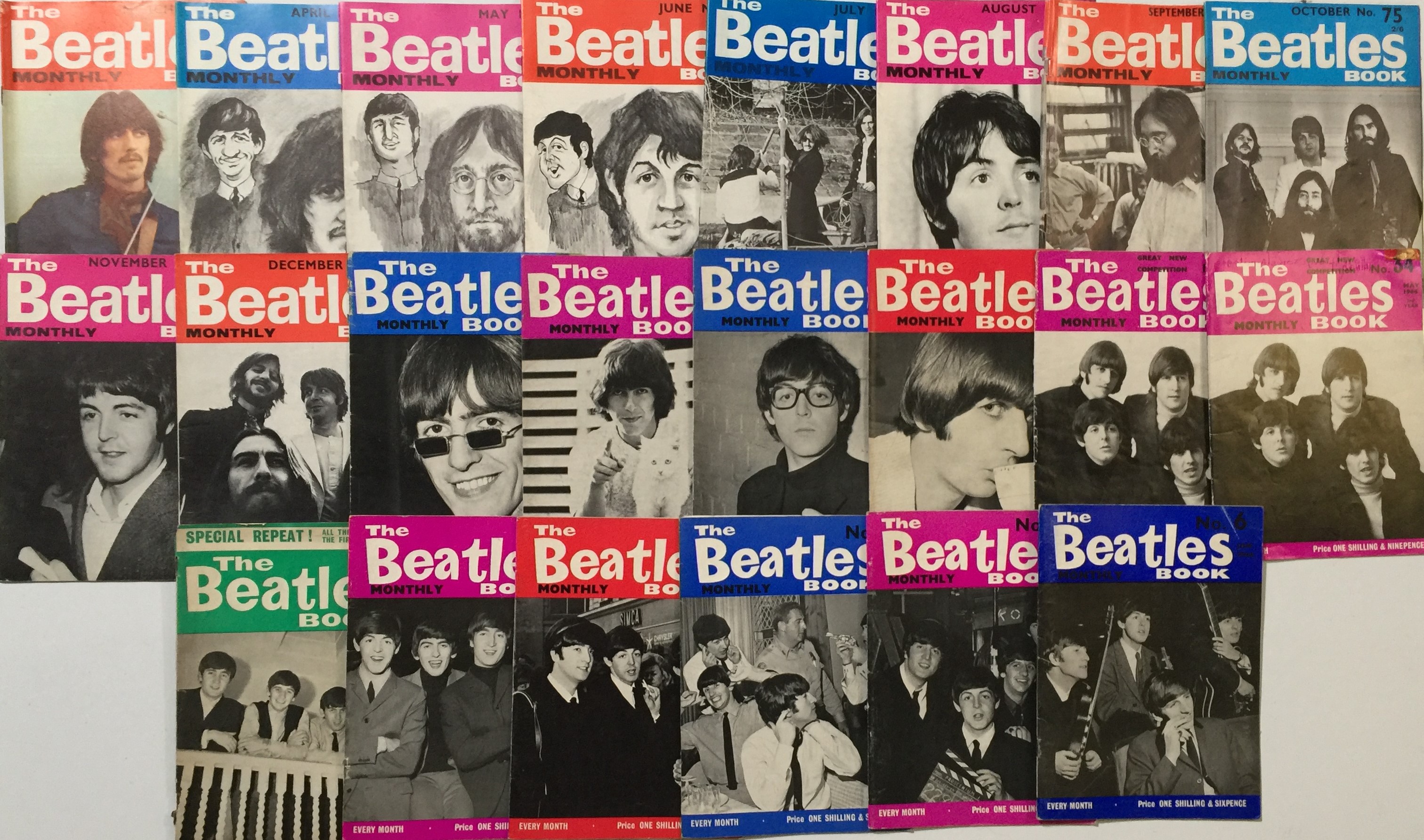 Lot 126 - THE BEATLES - A FULL SET OF MONTHLY BOOKS.