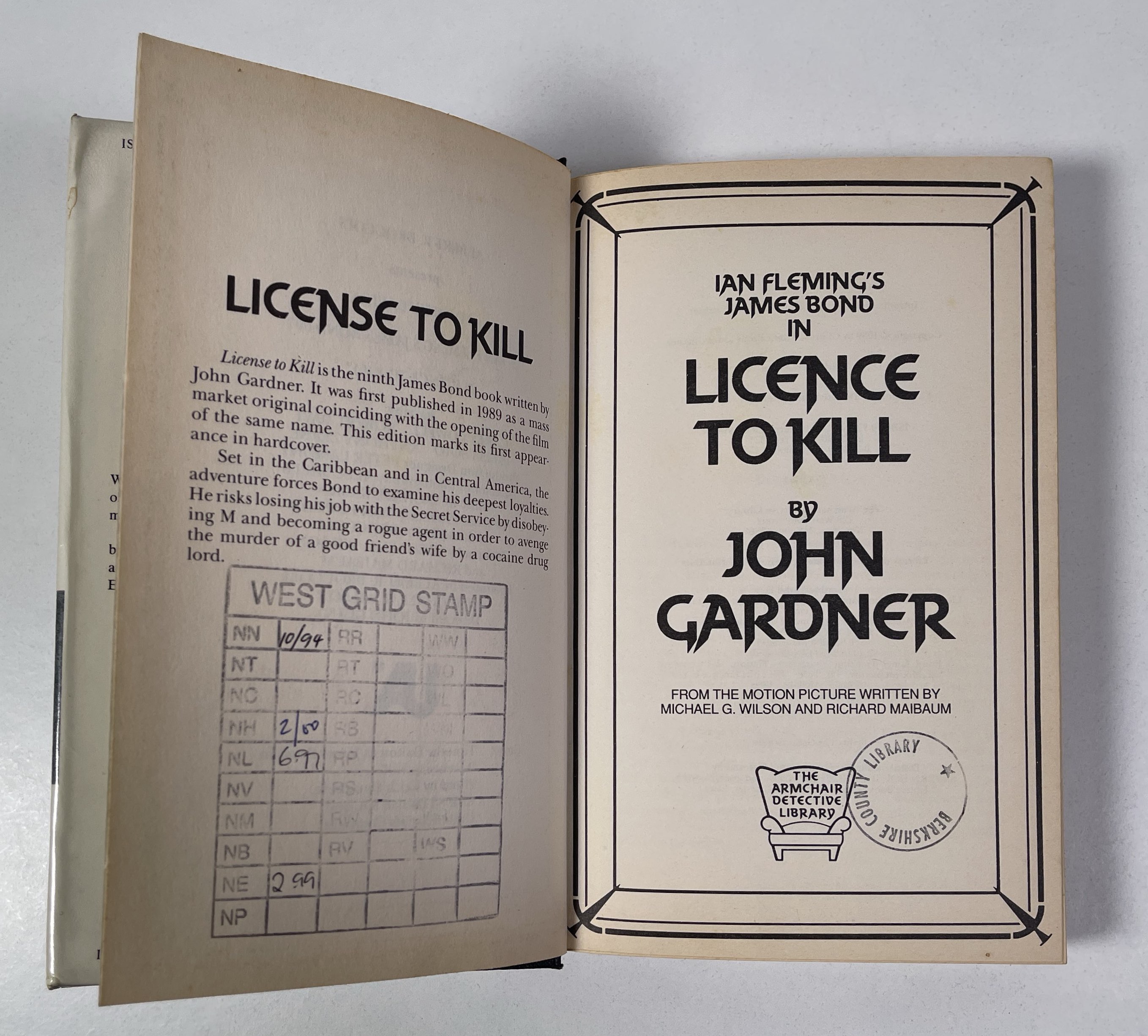 Lot 299 - JOHN GARDNER - JAMES BOND - LICENCE TO KILL