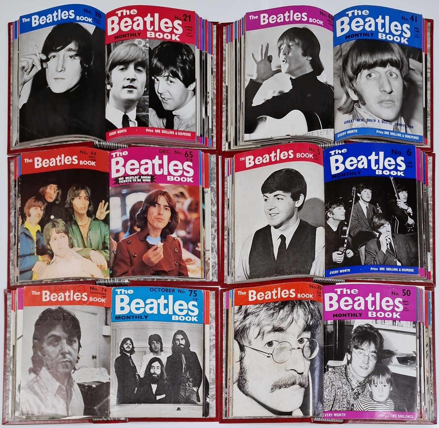 Lot 124 - THE BEATLES - FULL SET OF MONTHLY MAGAZINES
