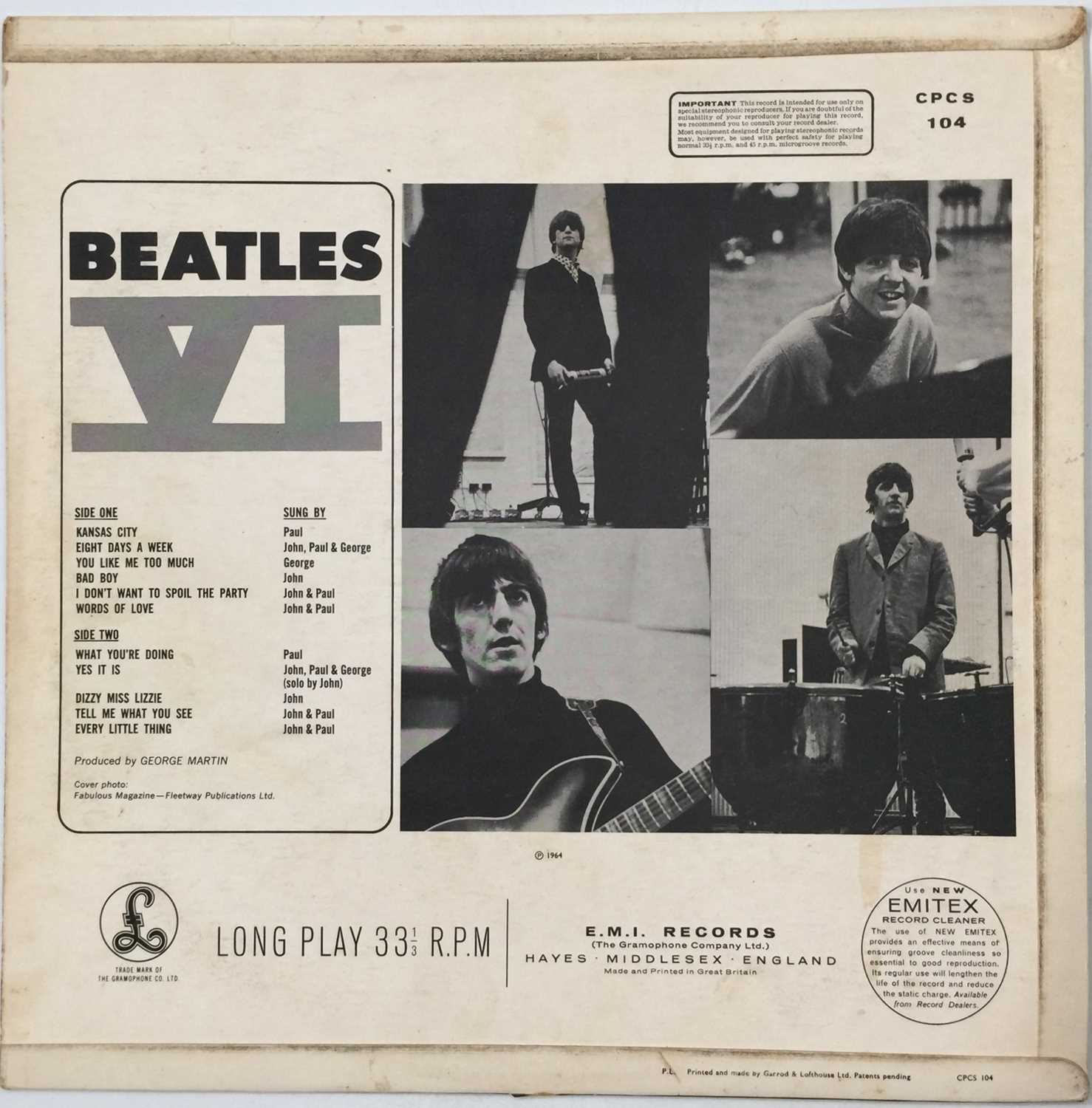 Lot 8 - THE BEATLES - VI LP (ORIGINAL EXPORT COPY