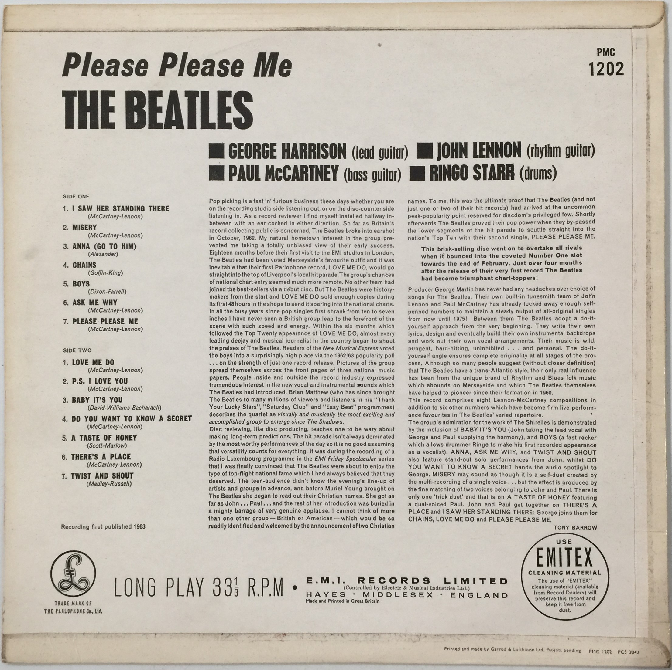 Lot 10 - THE BEATLES - PLEASE PLEASE ME LP (UK