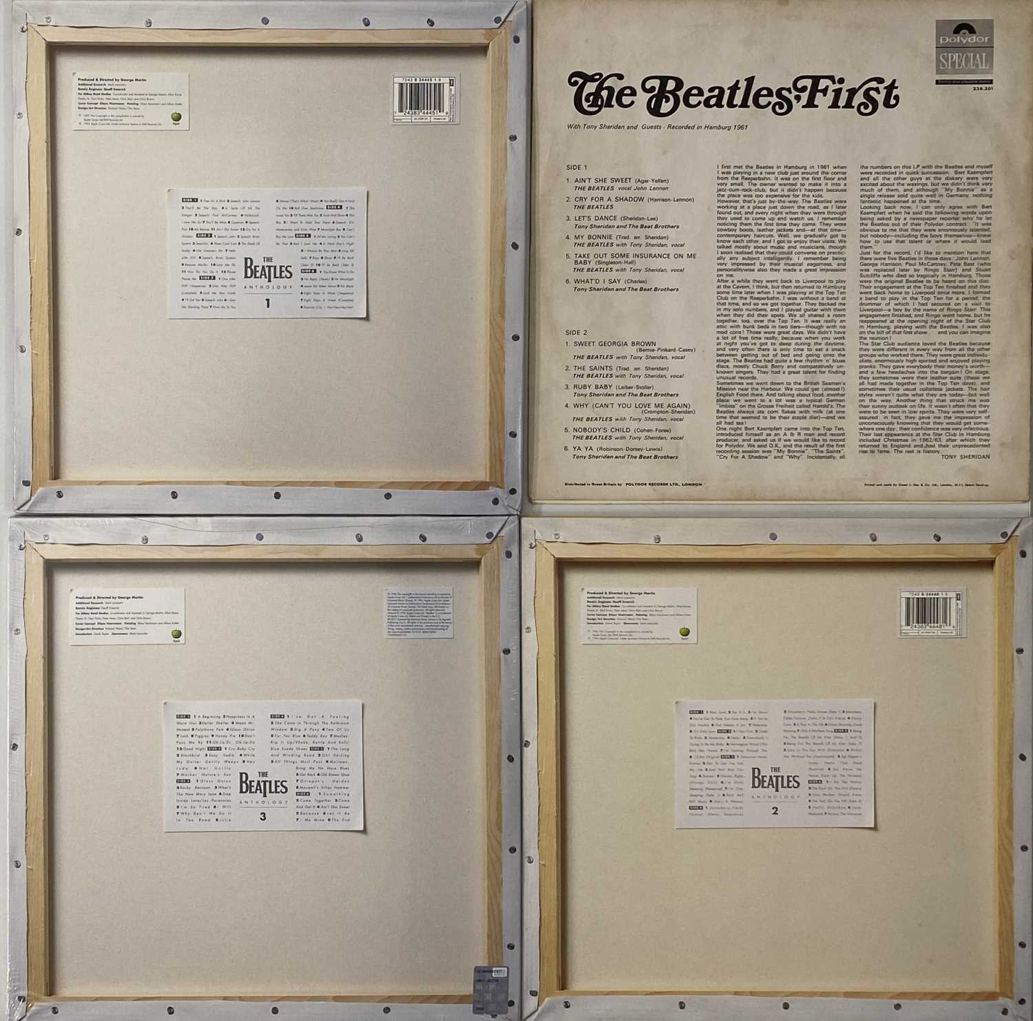 Lot 14 - THE BEATLES - ANTHOLOGY LP SET + SIGNED TONY