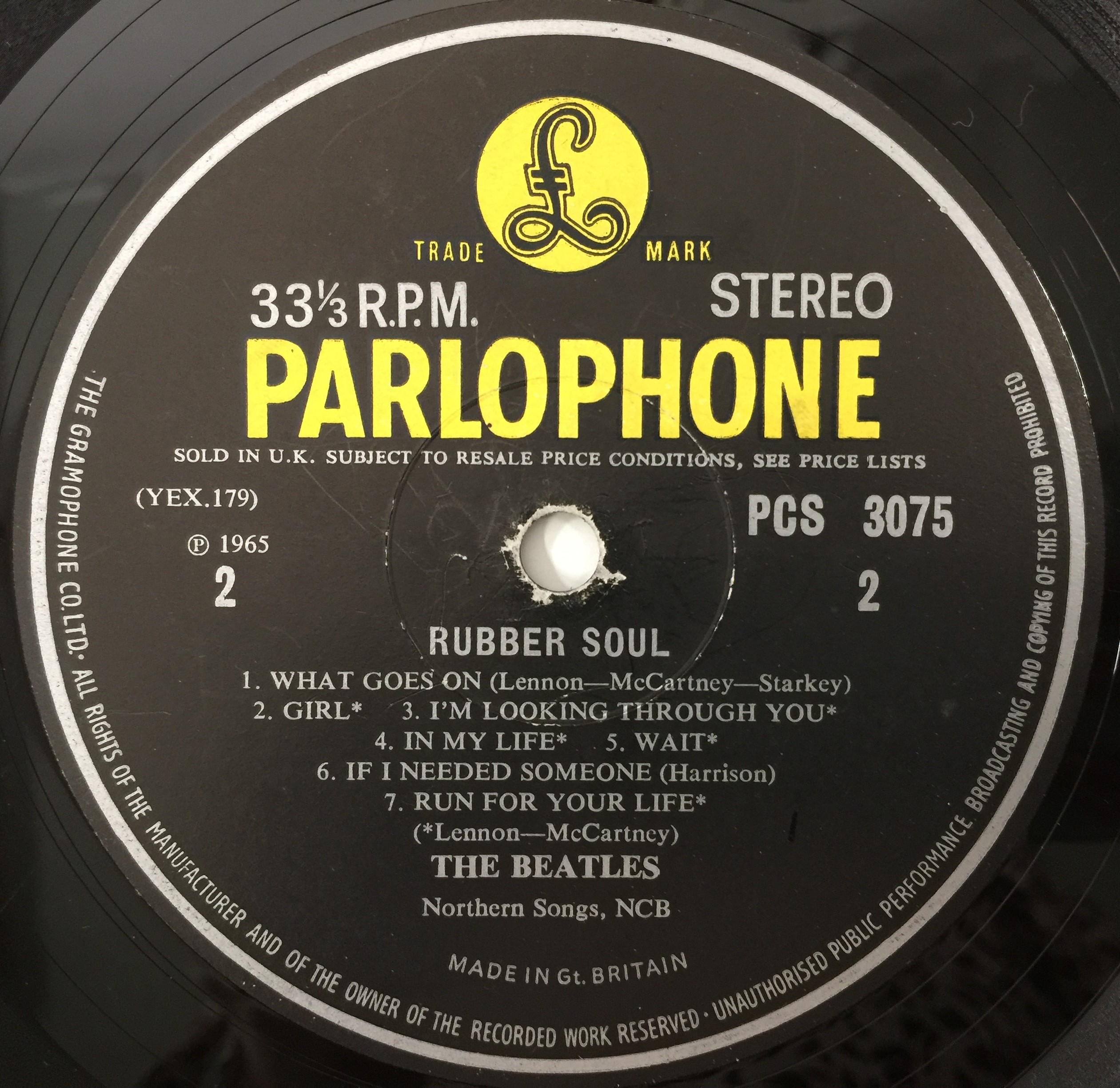 Lot 19 - THE BEATLES - RUBBER SOUL LP (UK STEREO - PCS