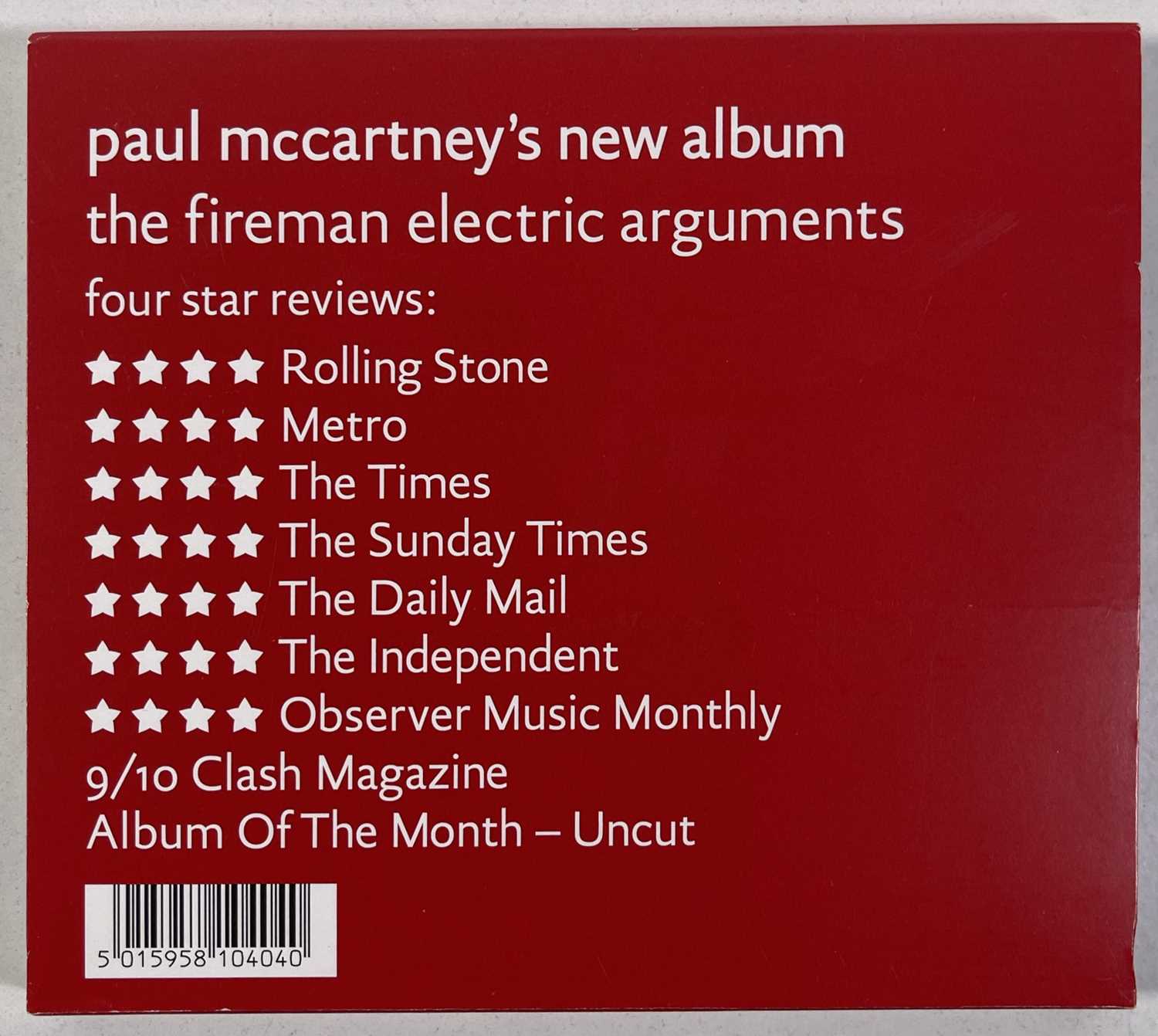 Lot 325 - PAUL MCCARTNEY - SIGNED COPY OF THE FIREMAN