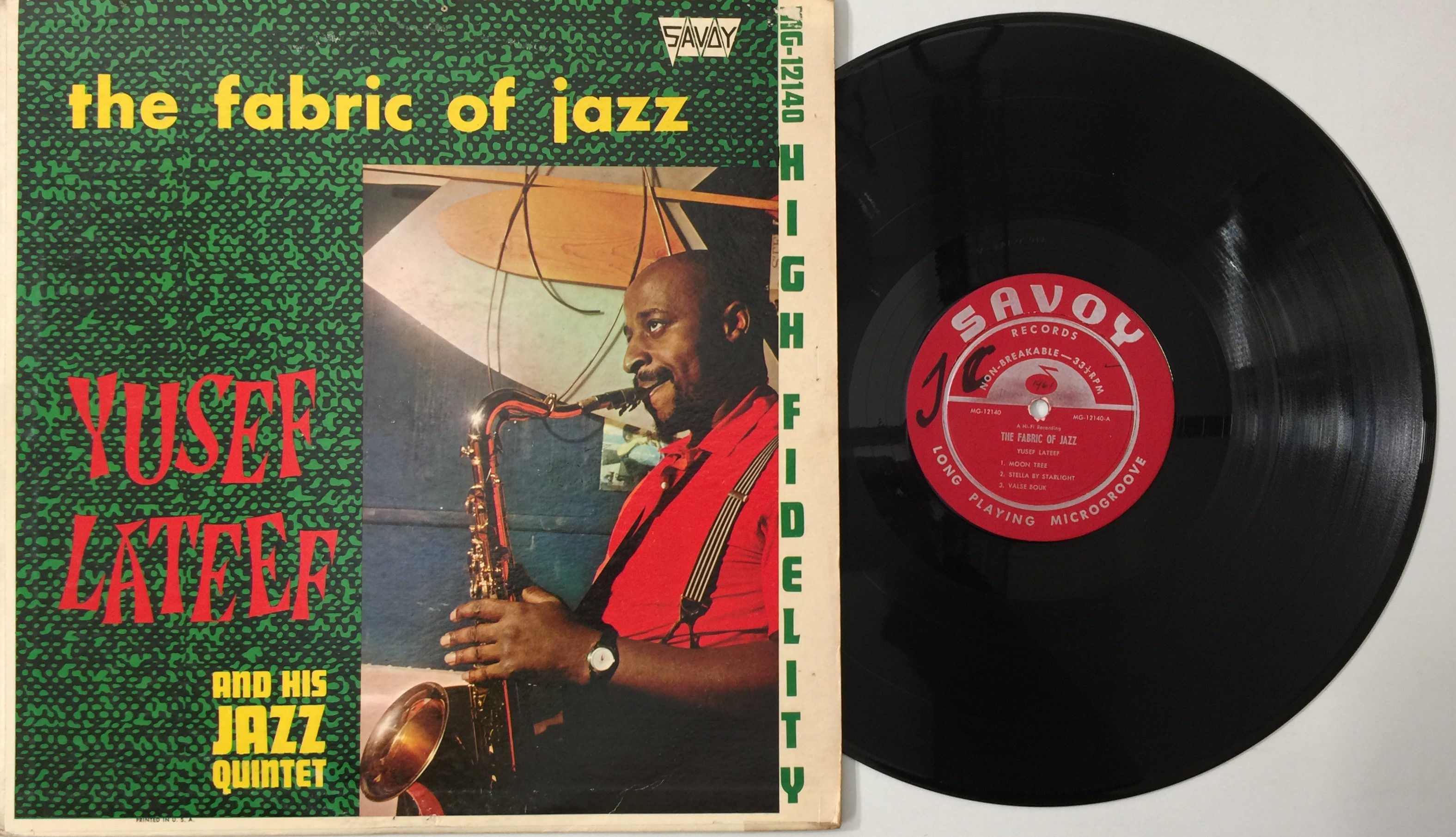 Lot 9 - YUSEF LATEEF - THE FABRIC OF JAZZ LP (SAVOY