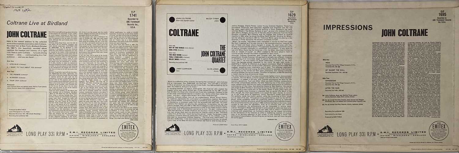 Lot 39 - JOHN COLTRANE - UK MONO HMV - LP PACK