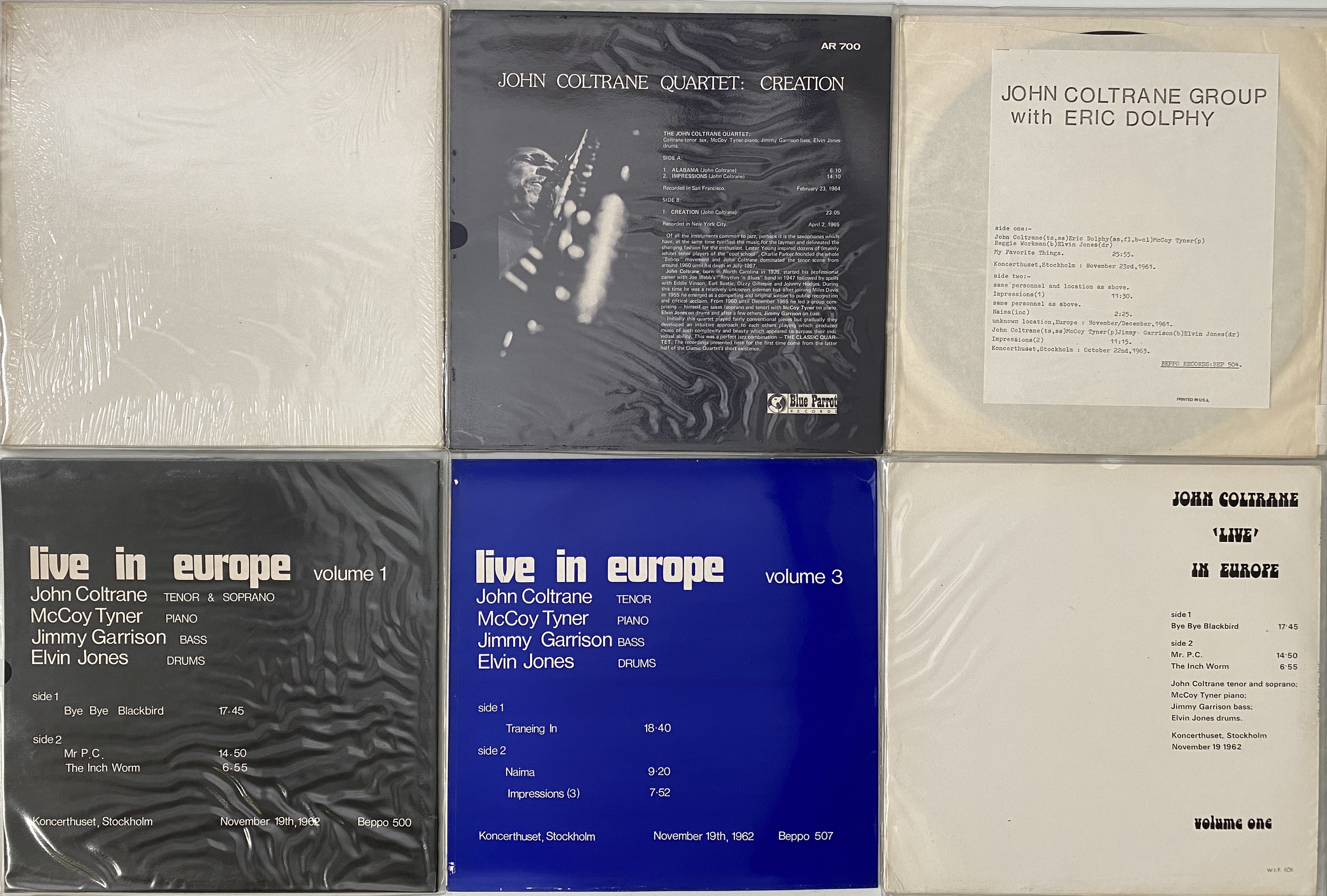 Lot 41 - JOHN COLTRANE - PRIVATE PRESSINGS - LIVE