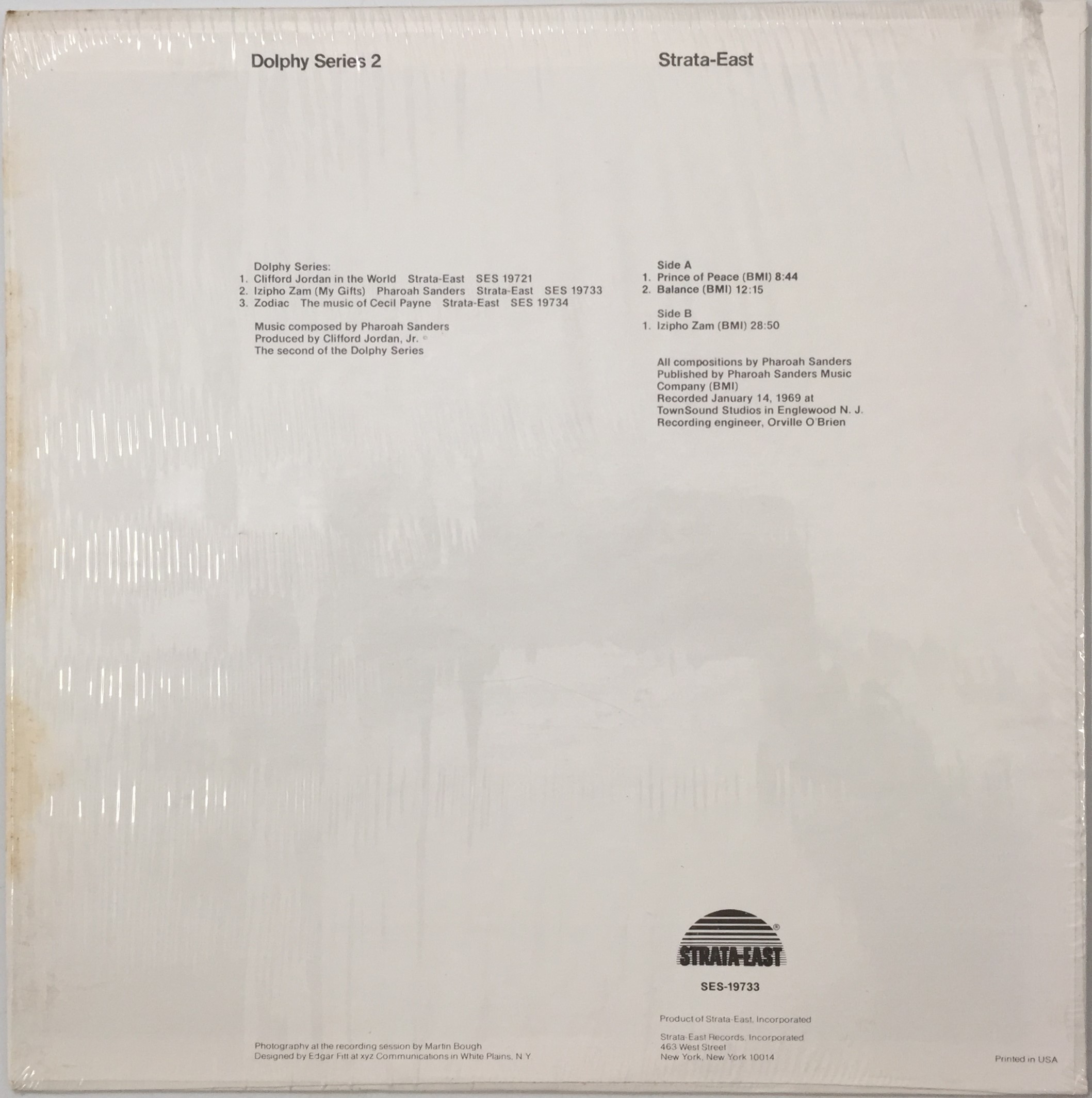 Lot 67 - PHAROAH SANDERS - IZIPHO ZAM (MY GIFTS) LP