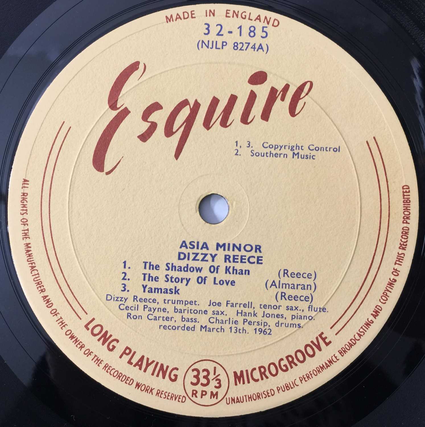 Lot 57 - DIZZY REECE - ASIA MINOR LP (ESQUIRE 32-185)