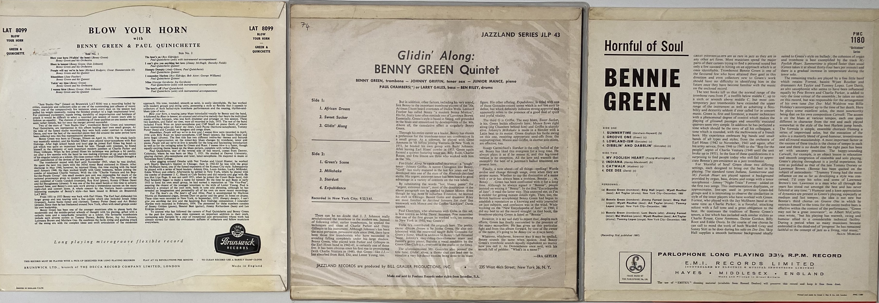 Lot 59 - BENNIE GREEN - OG UK COPIES - LP PACK
