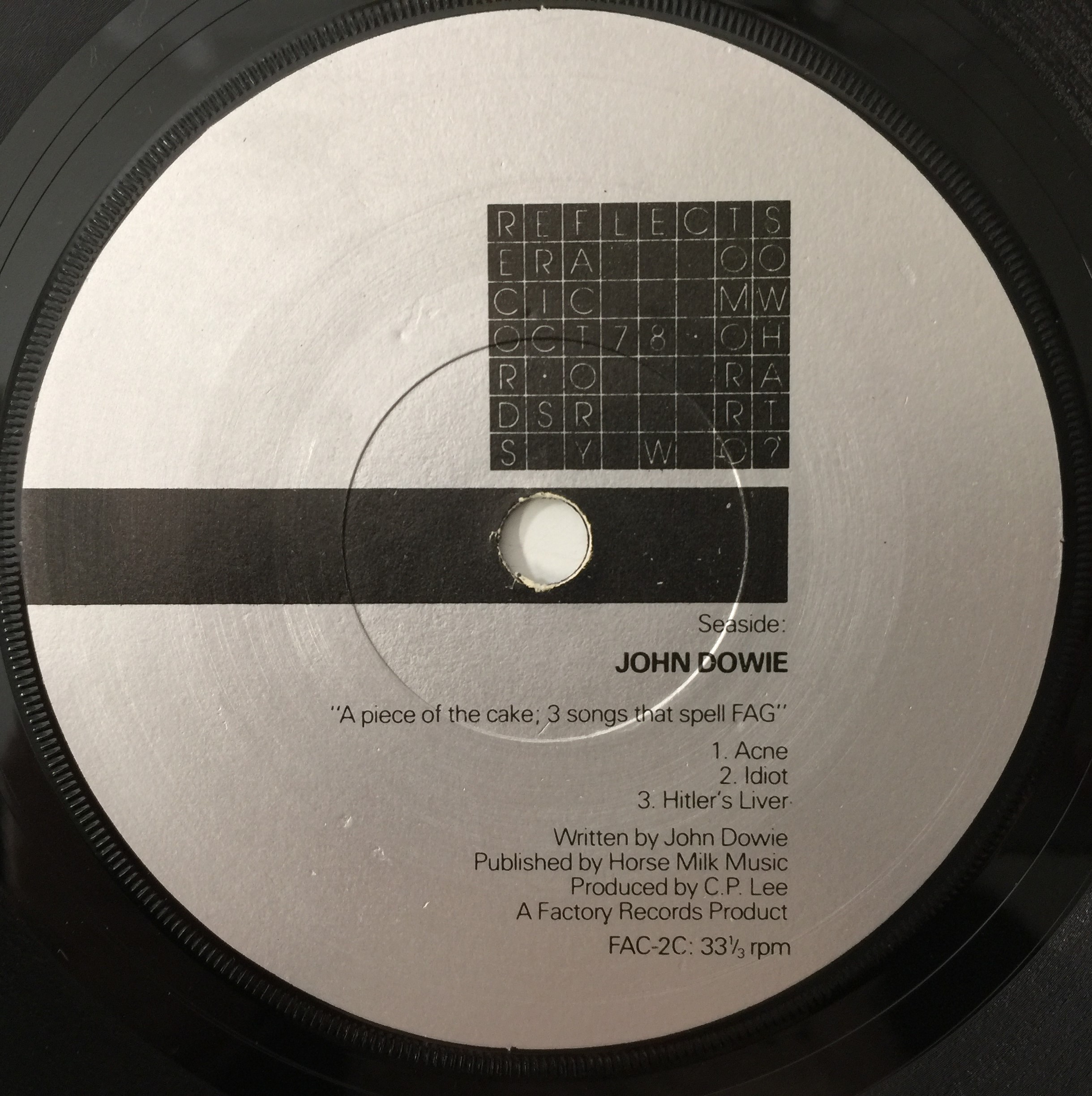 Lot 203 - FAC 2 - A FACTORY SAMPLE EP (ORIGINAL UK