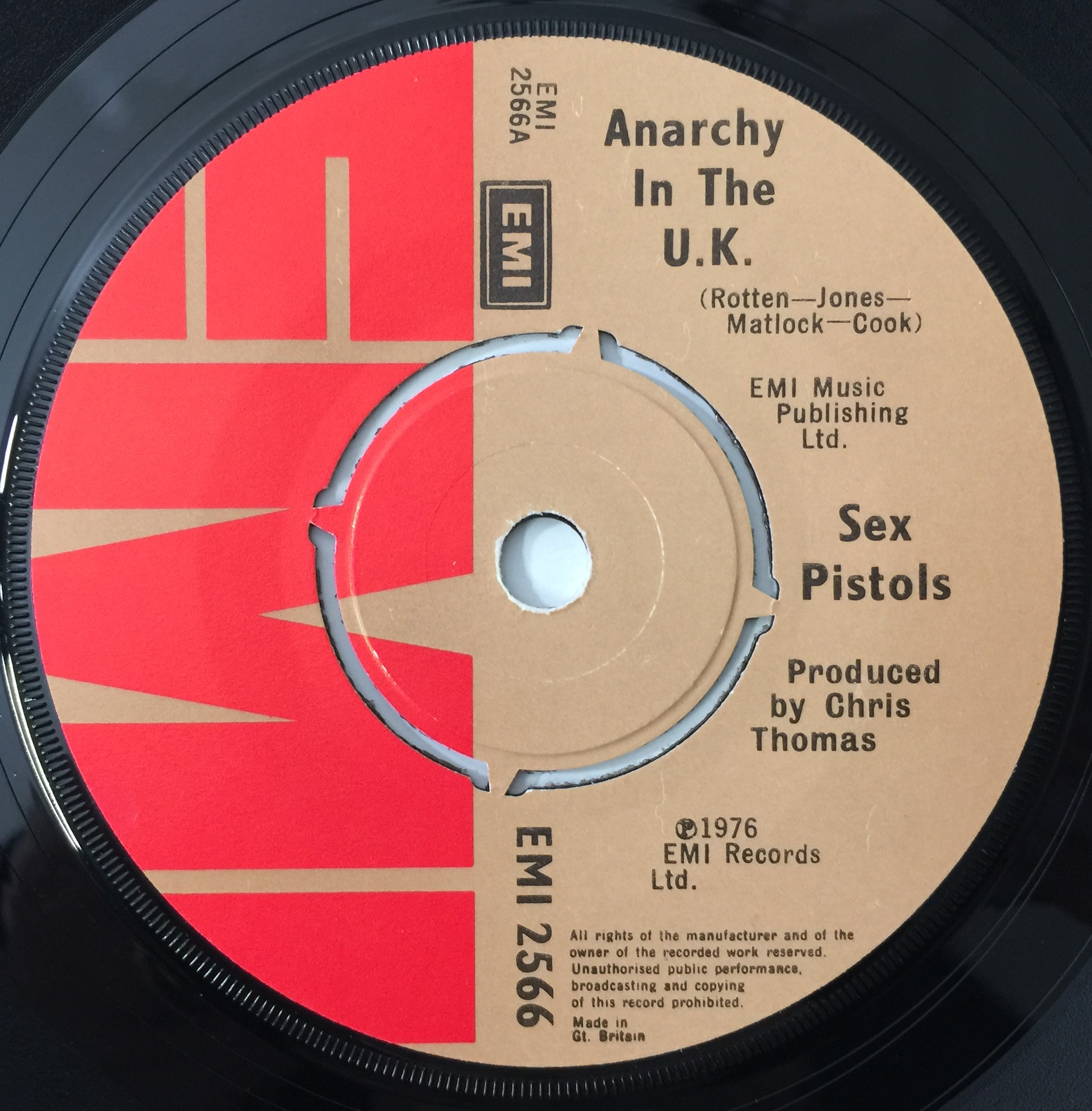 Lot 204 Sex Pistols Anarchy In The Uk 7 Chris