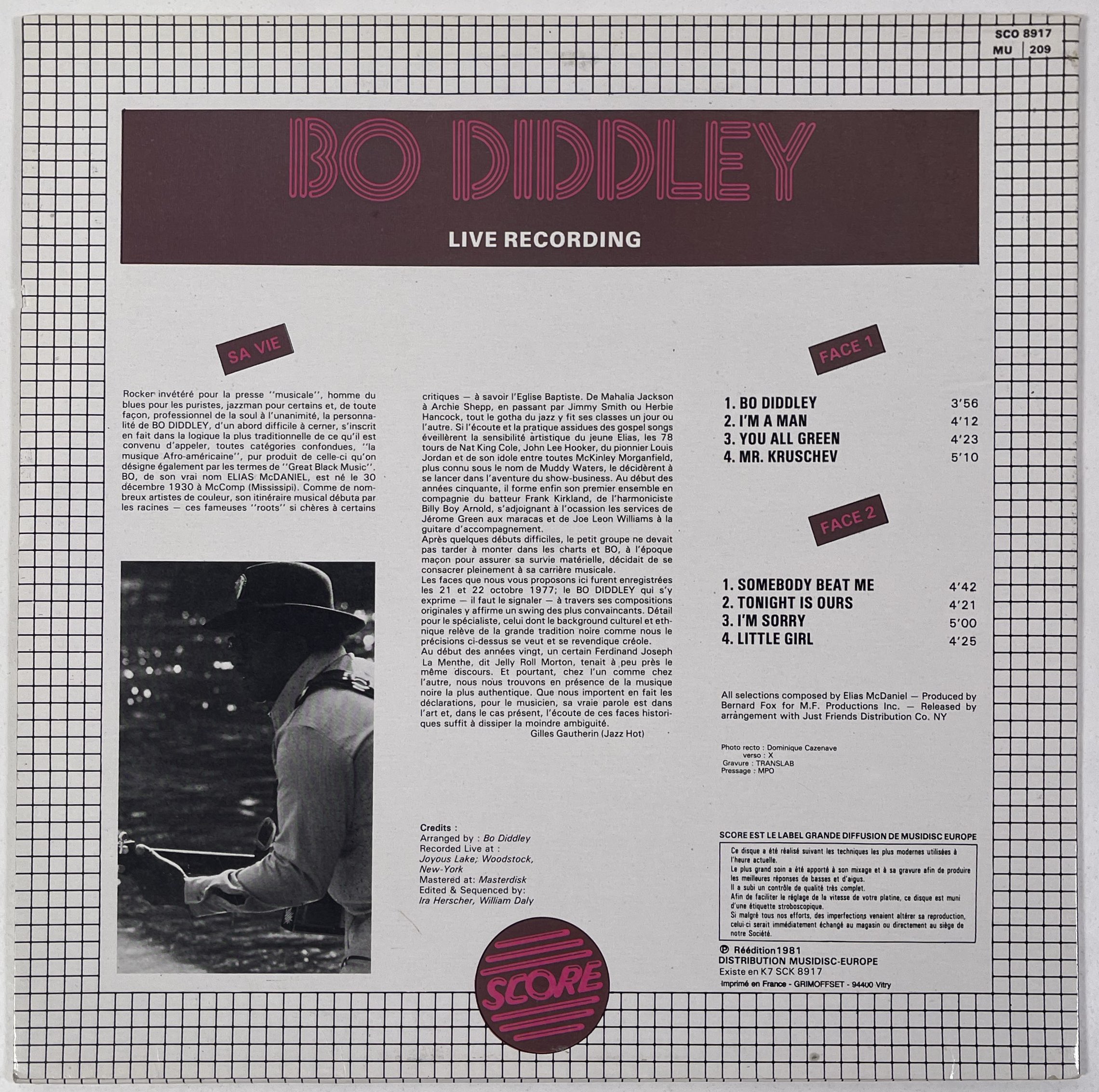 Lot 230 - BO DIDDLEY SIGNED LP.