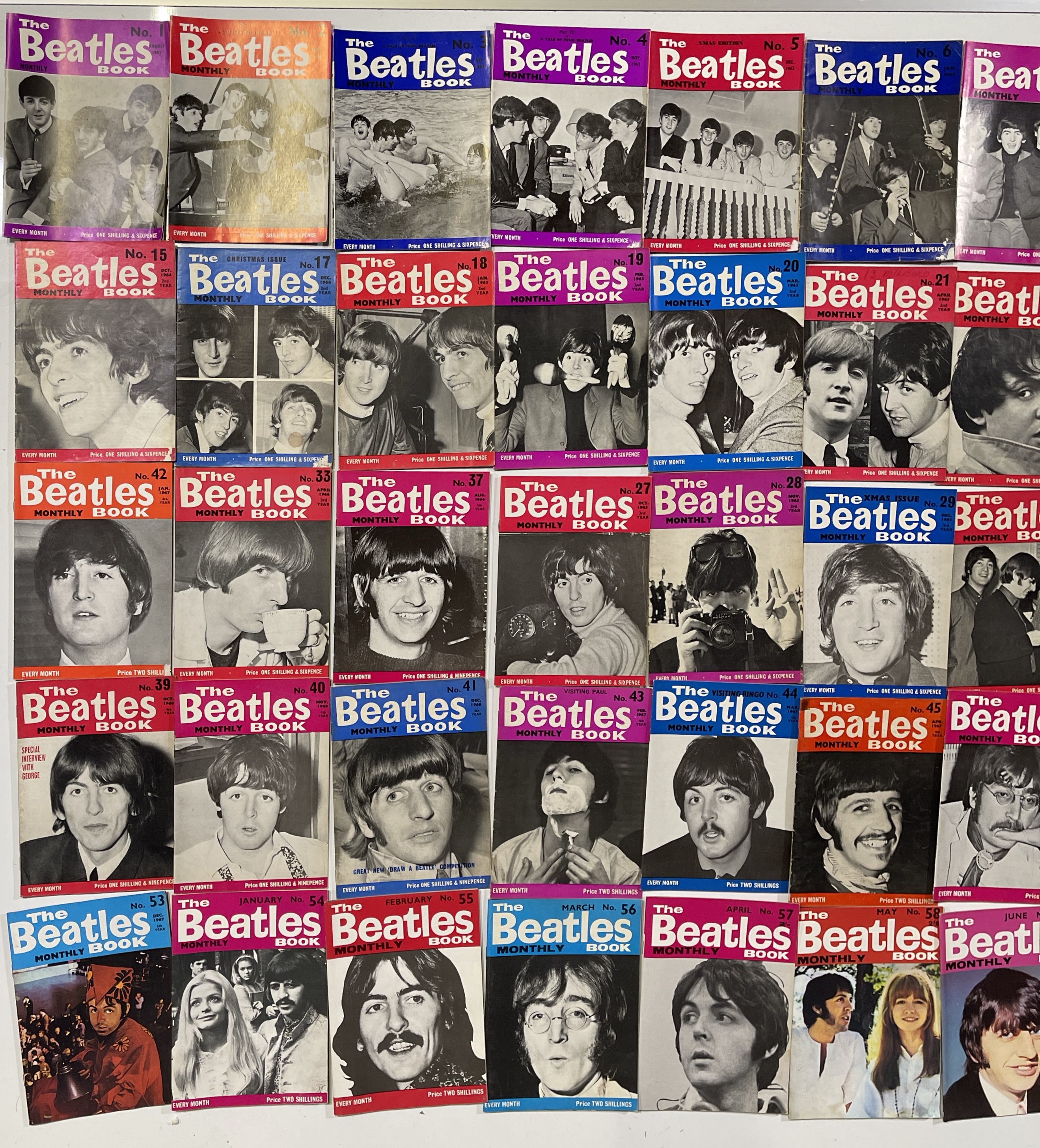 Lot 135 - BEATLES MONTHLY MAGAZINE - FULL SET WITH