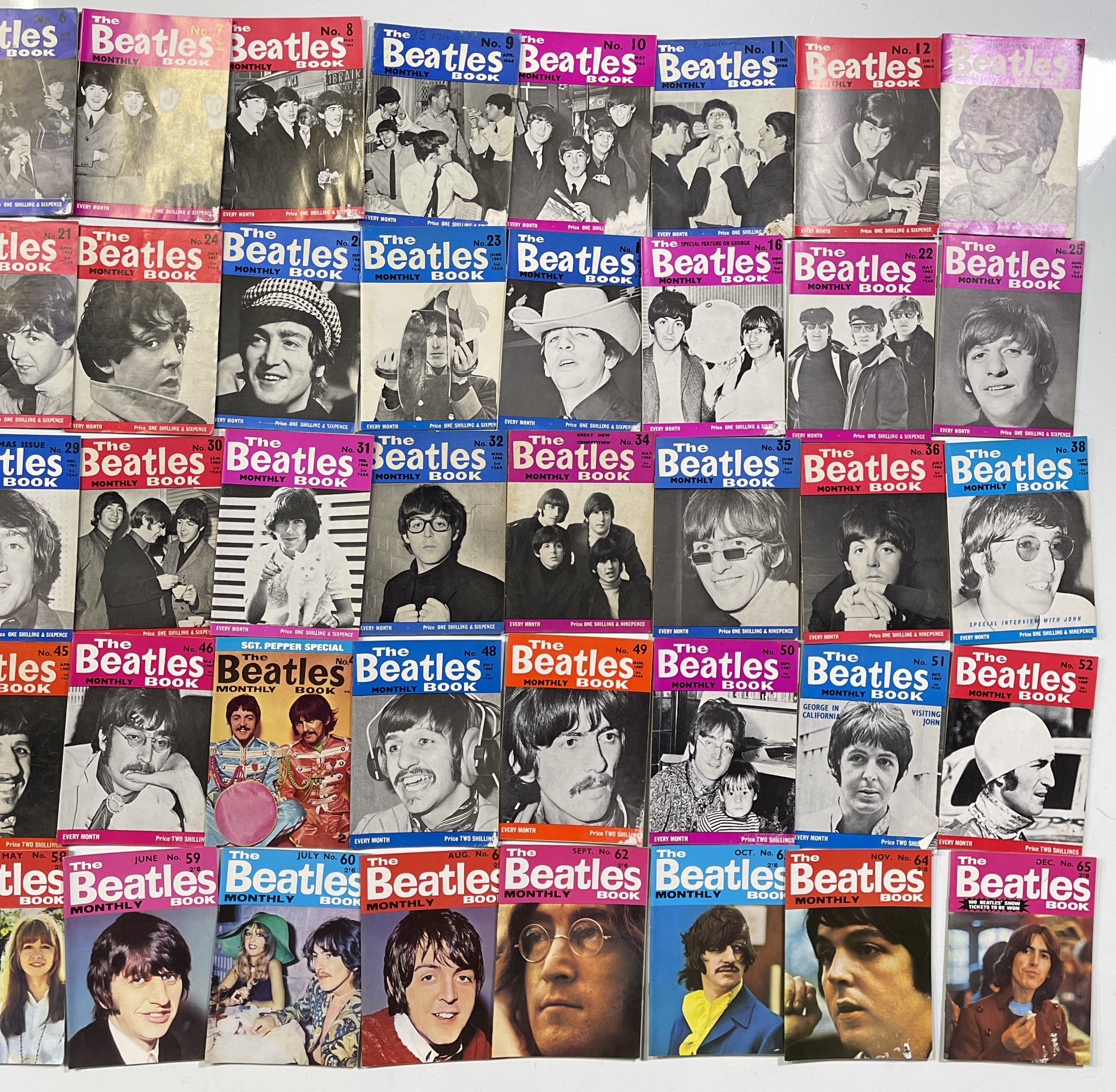 Lot 135 - BEATLES MONTHLY MAGAZINE - FULL SET WITH