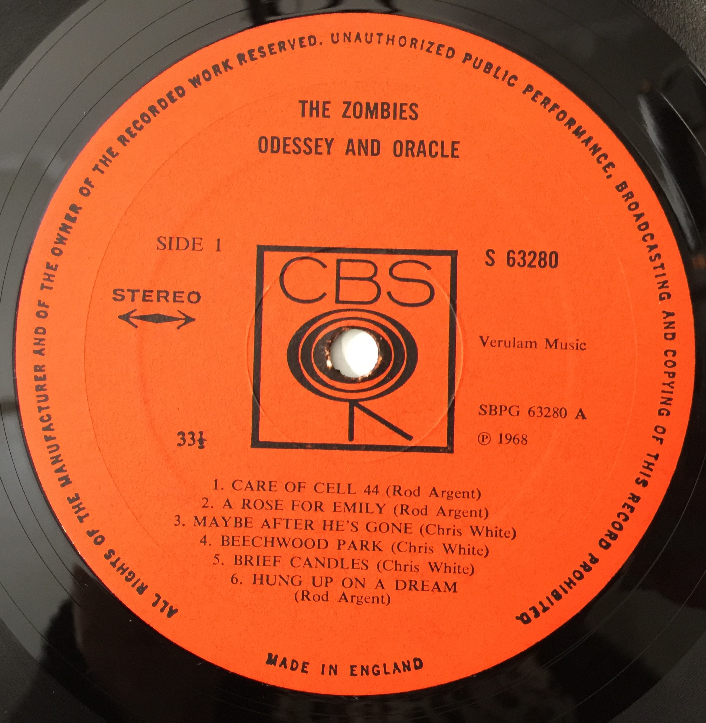 Lot 248 - THE ZOMBIES - ODESSEY AND ORACLE LP (UK