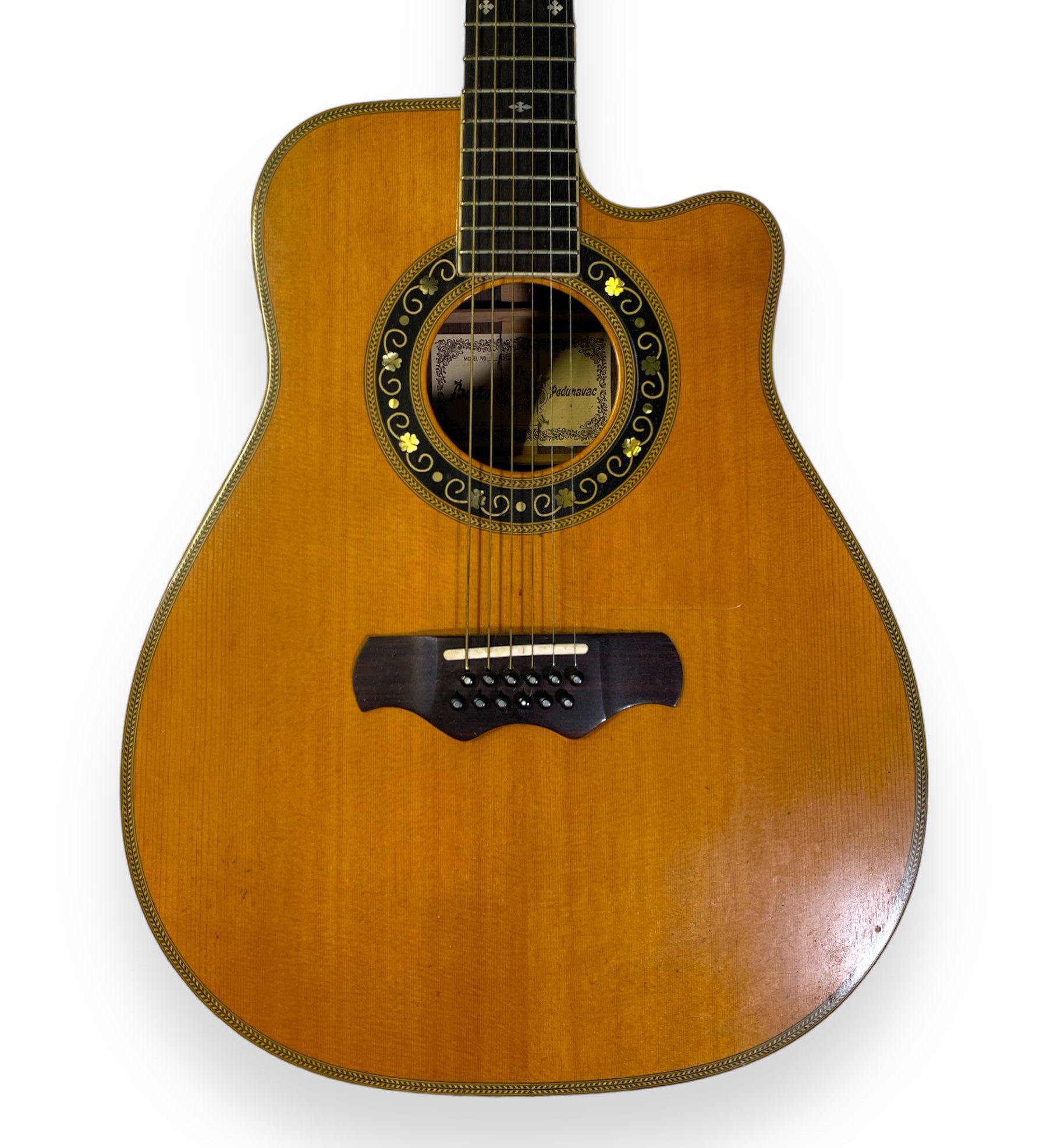Lot 24 - BOZO PADUNAVAC 12-STRING ACOUSTIC GUITAR.