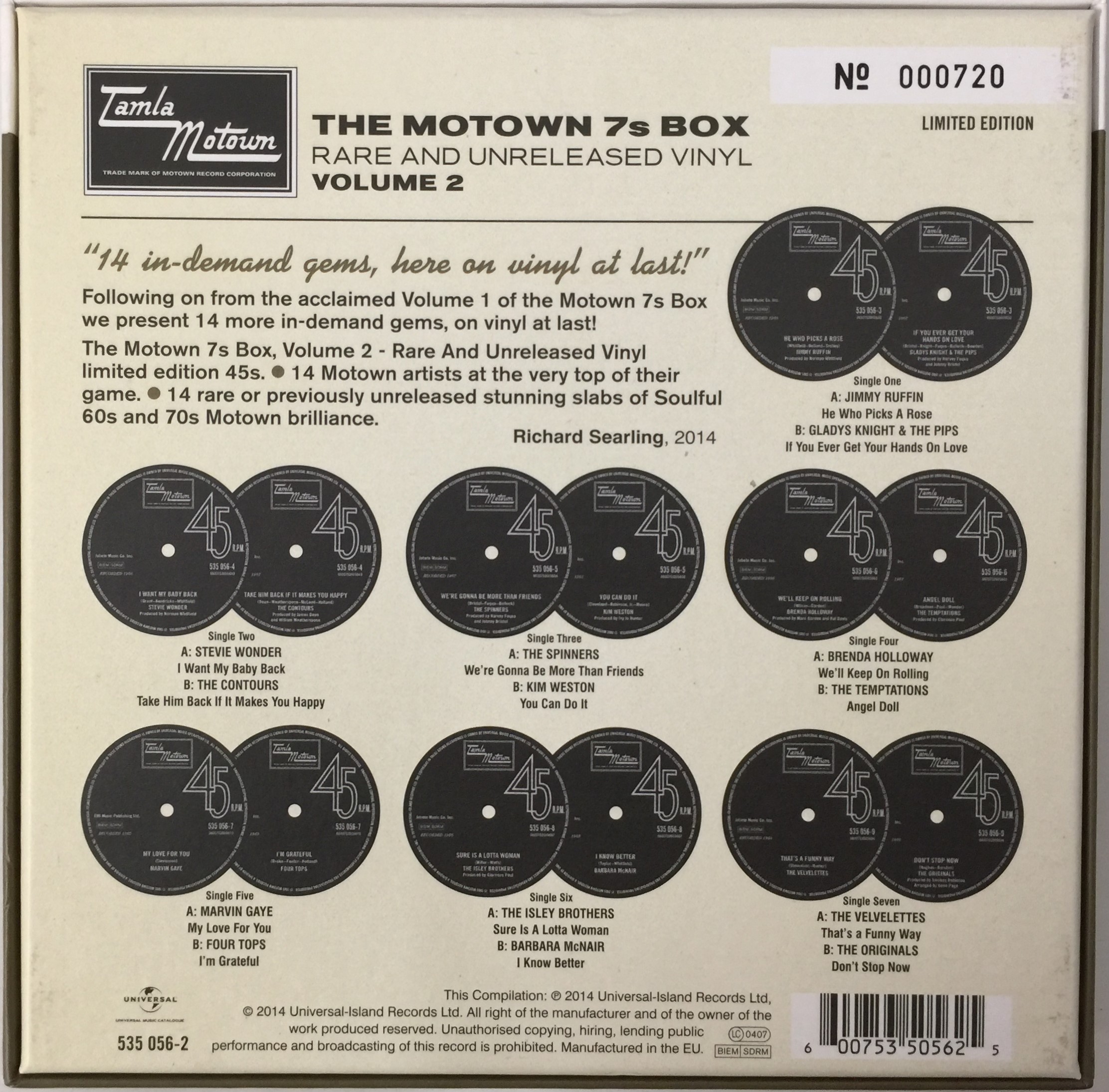 Lot 316 - VARIOUS - THE MOTOWN 7s BOX - RARE AND