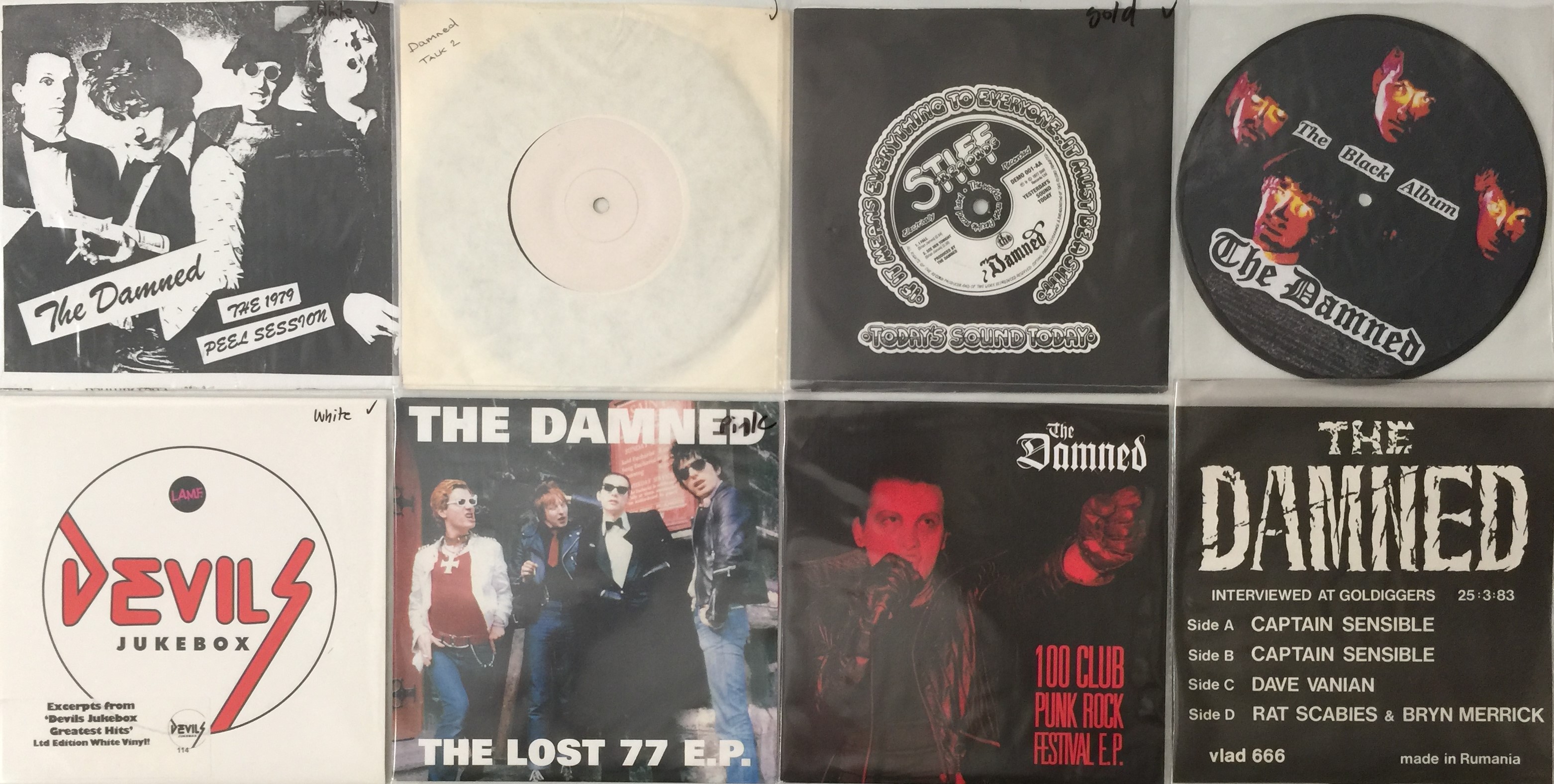 Lot 244 - THE DAMNED - 7" COLLECTION (LIMITED EDITION/