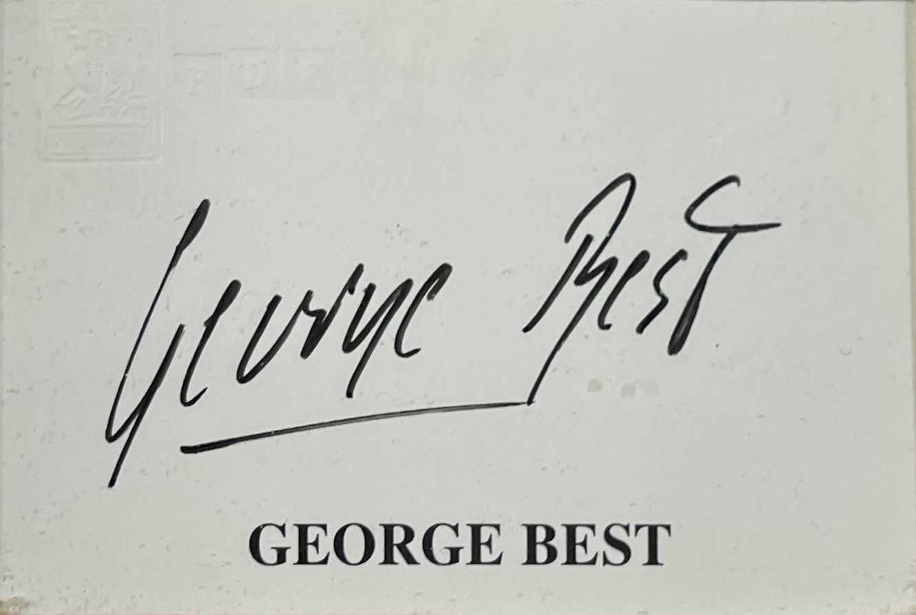 Lot 329 - GEORGE BEST SIGNED DISPLAY.