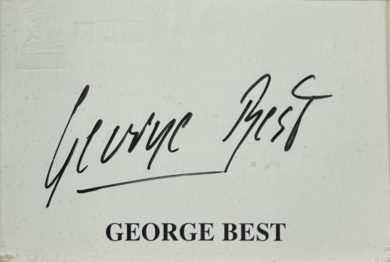 Lot 329 - GEORGE BEST SIGNED DISPLAY.