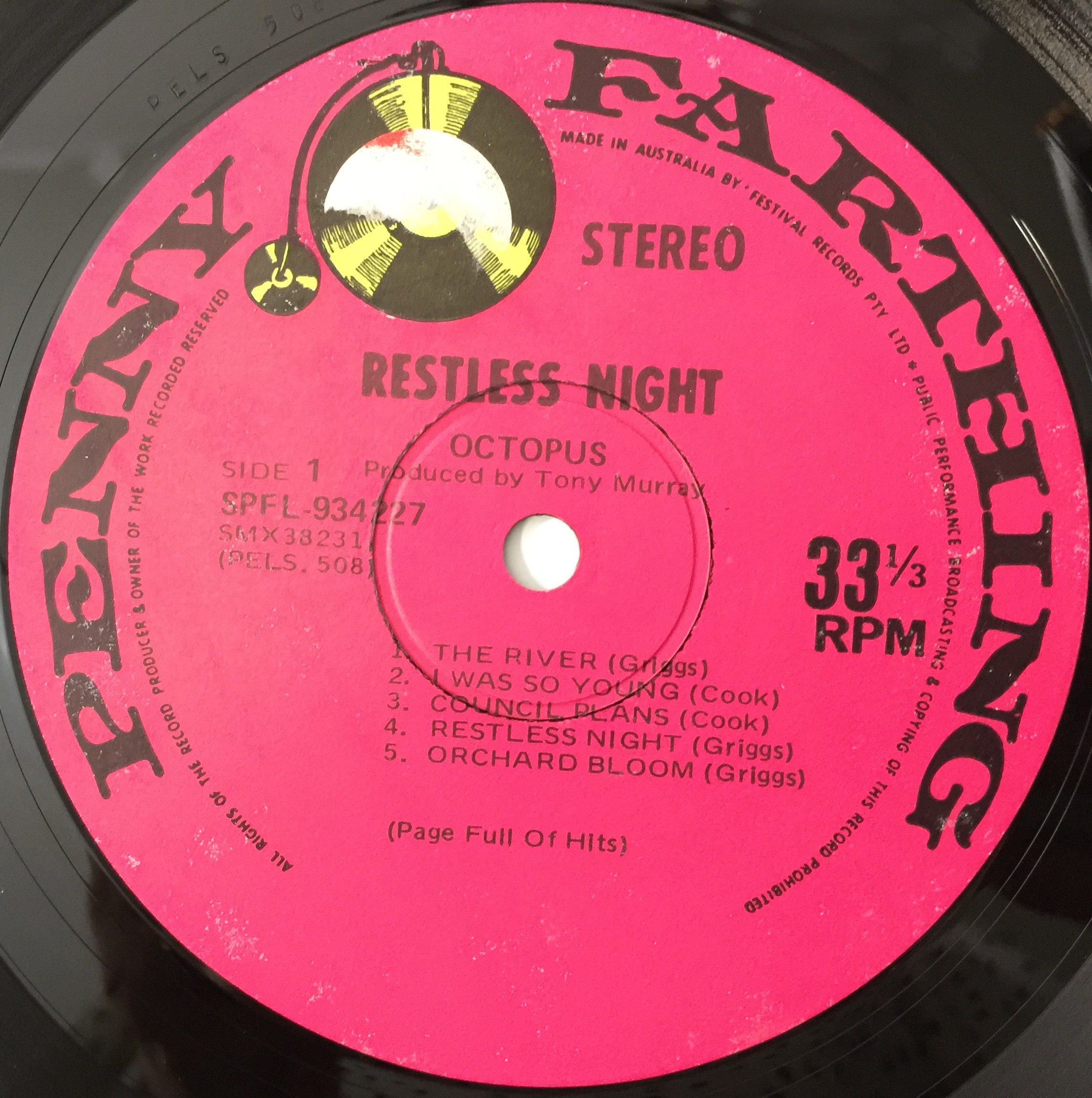 Lot 14 - OCTOPUS - RESTLESS NIGHT LP (UK PSYCH-POP