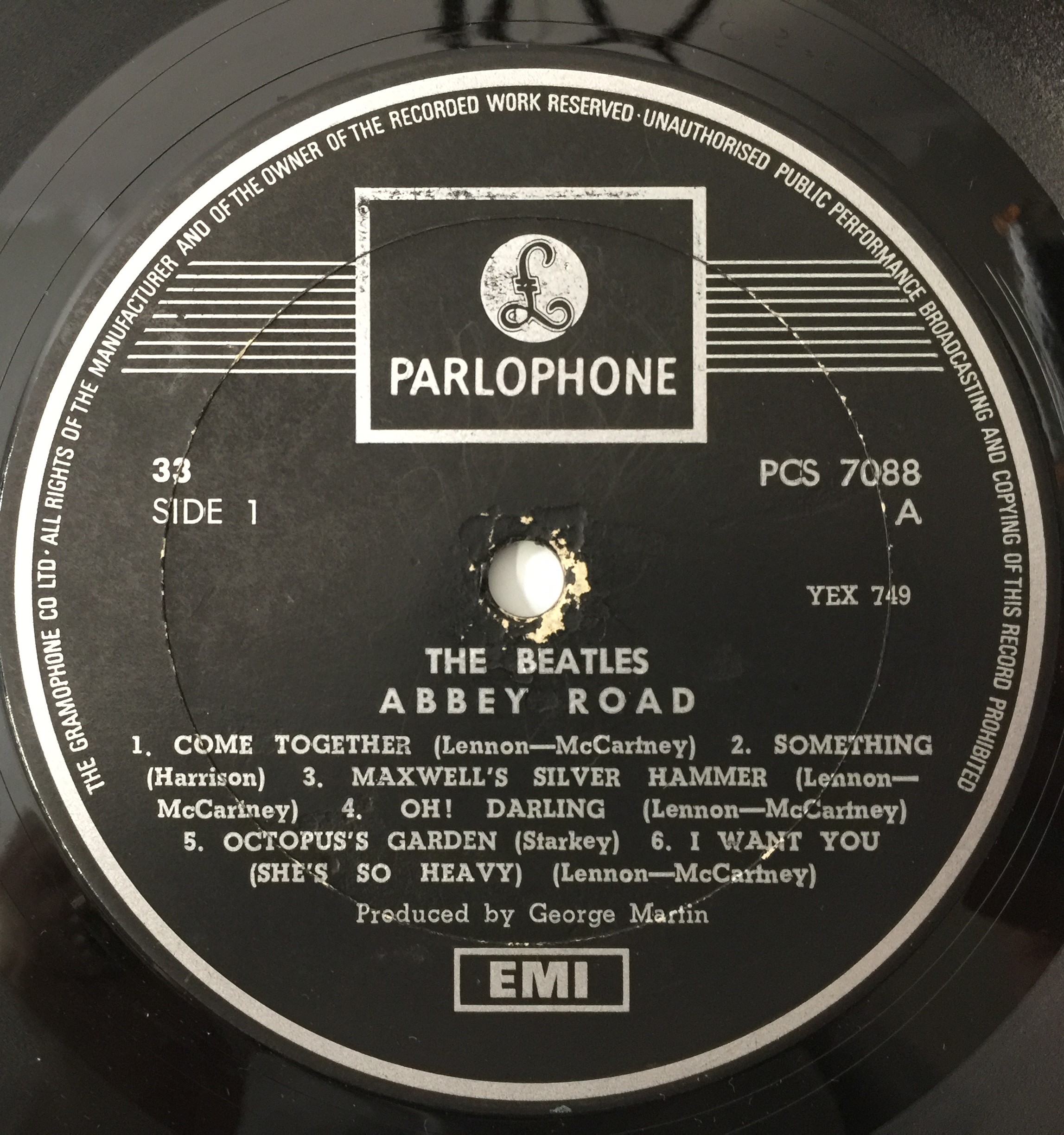 Lot 103 - THE BEATLES - ABBEY ROAD LP (CONTRACT/EXPORT