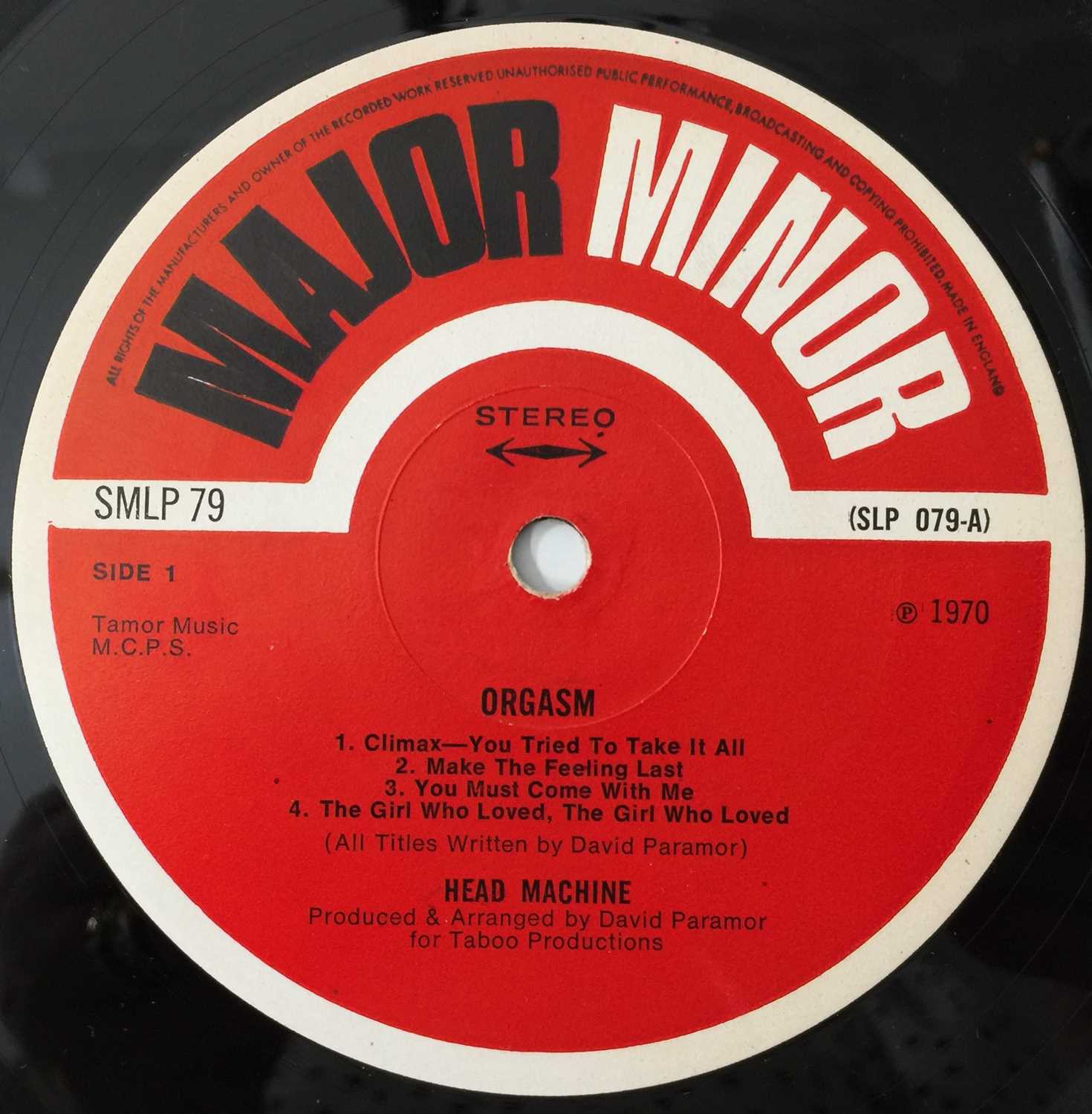 Lot 280 - HEAD MACHINE - ORGASM LP (UK OG - MAJOR
